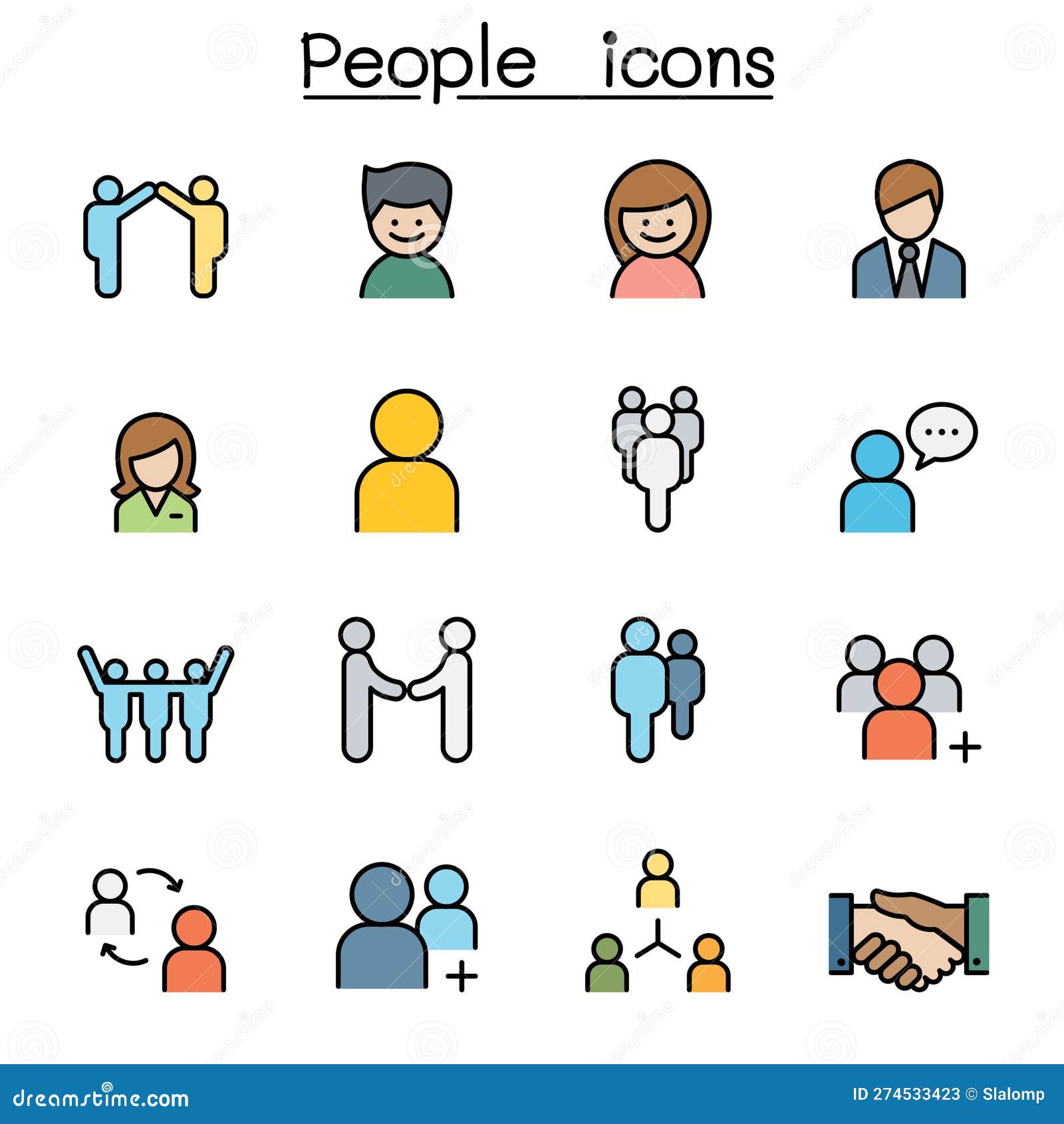 People Color Map Vector Illustration | CartoonDealer.com #67734570