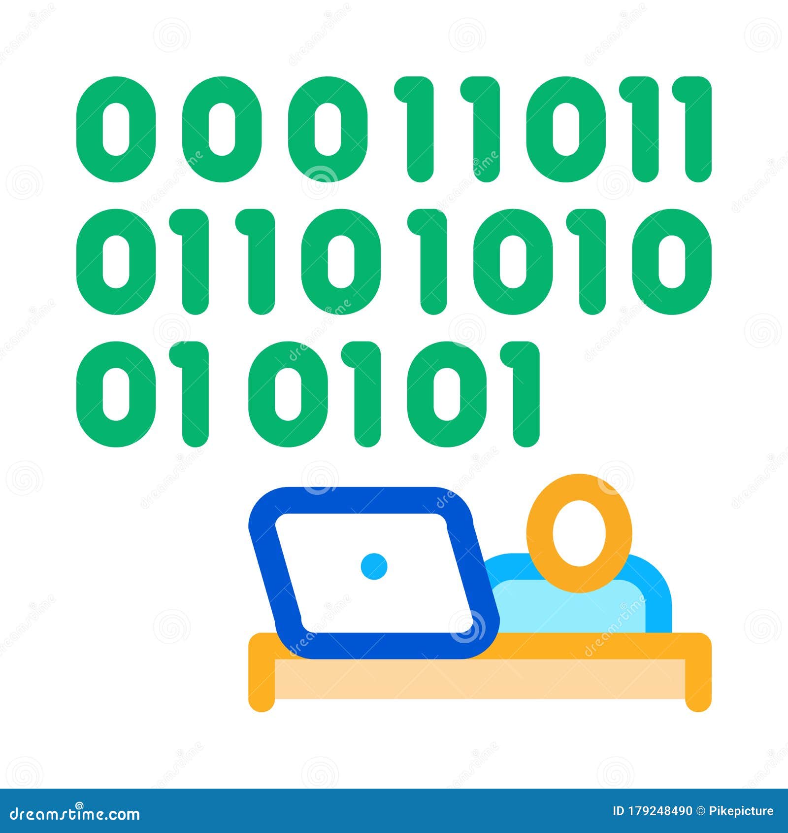 People Come Up with Binary Code Icon Vector Outline Illustration Stock ... People Come Up with Binary Code Icon Vector Outline Illustration Stock ...
