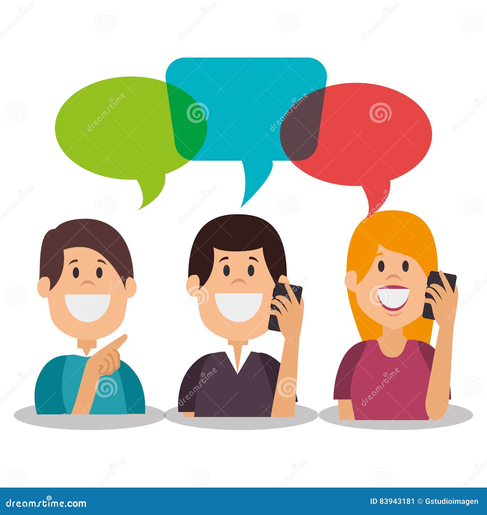 People Communicating Concept Icon Stock Illustration - Illustration of ...