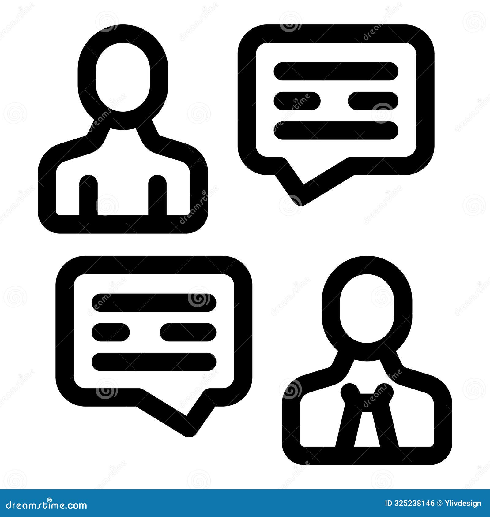 People Communicating with Speech Bubbles Exchanging Information Stock ...