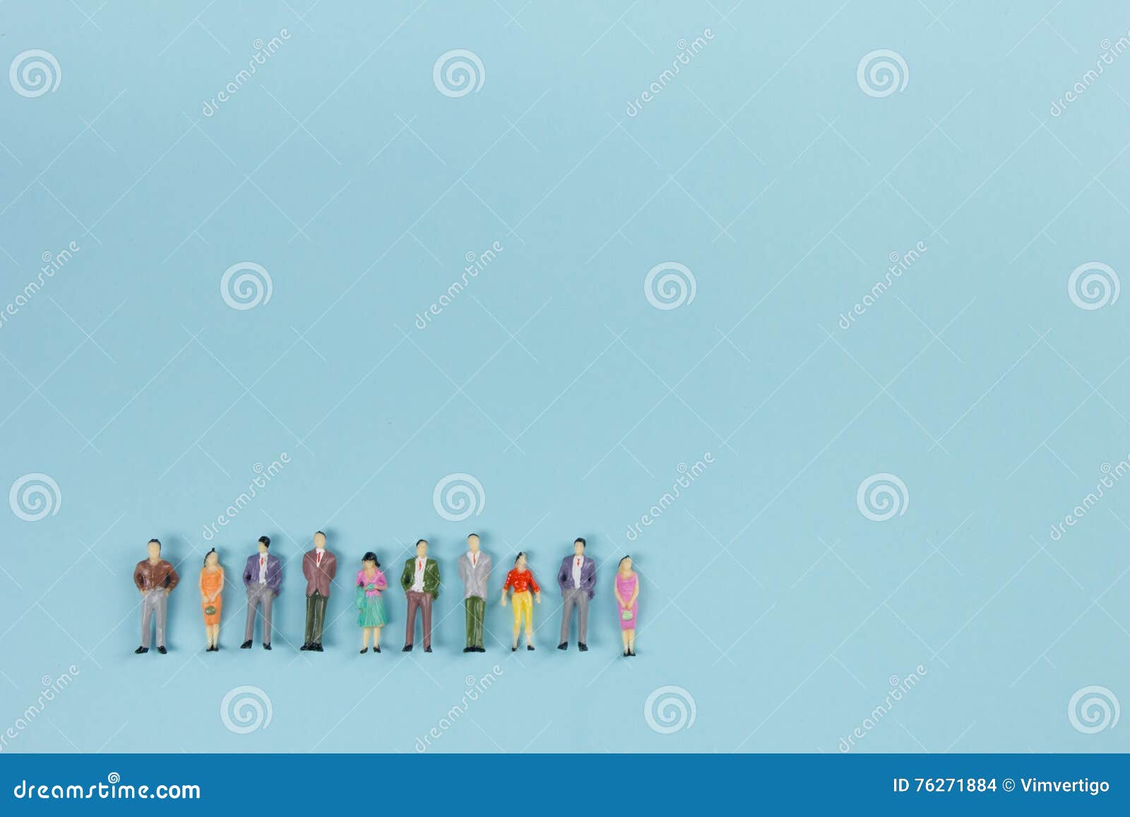 People Community, Togetherness Concept on Blue Background with Copy ...