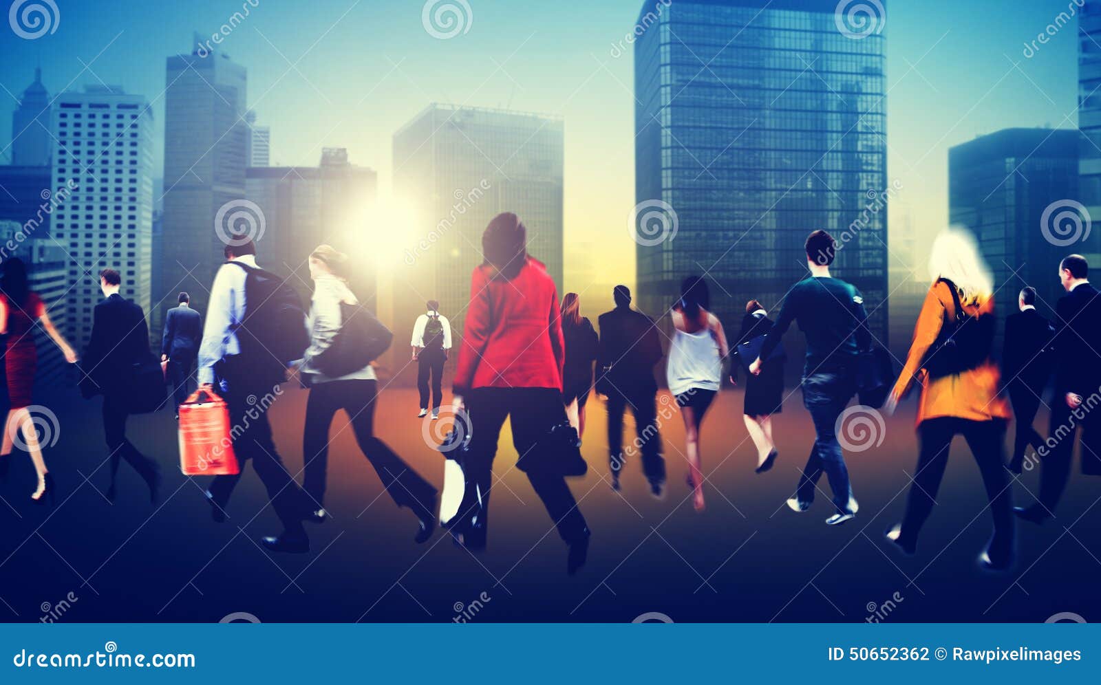 People Commuter Walking Rush Hour Cityscape Concept Stock Photo - Image ...