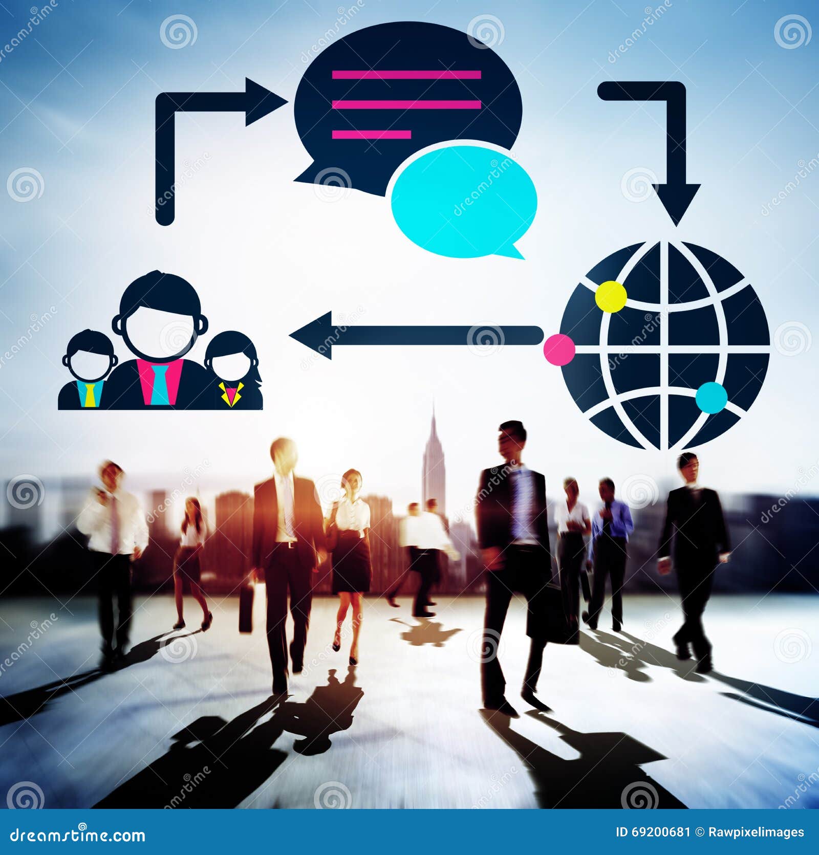 People Commuter Walking Rush Hour Cityscape Concept Stock Image - Image ...