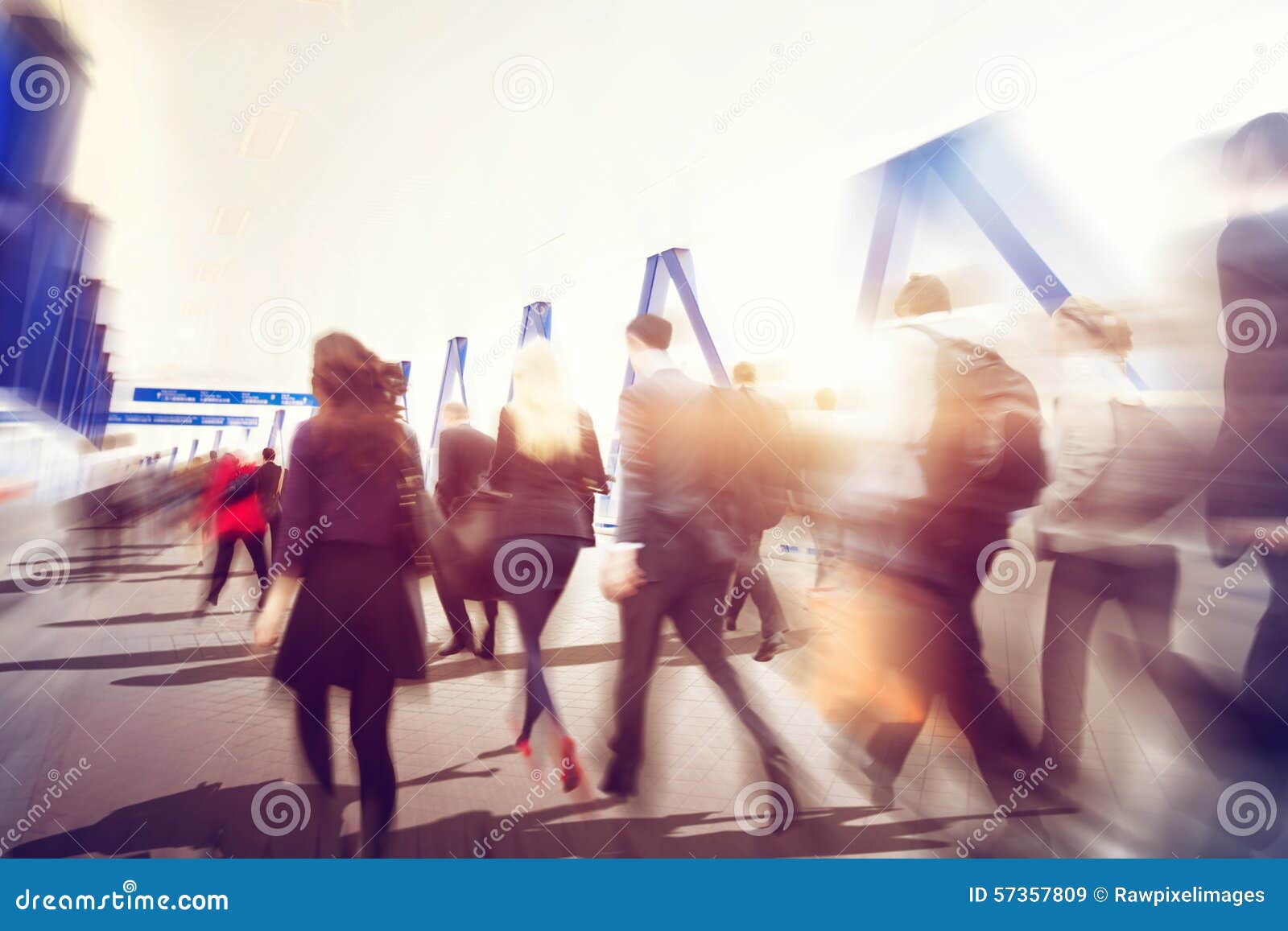 People Commuter Walking Rush Hour Traveling Concept Stock Image - Image ...