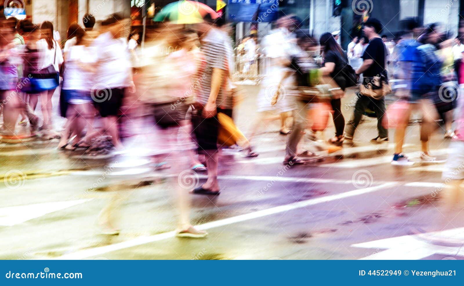 People Commuting in Rush Hour at Zebra Crossing Stock Image - Image of ...