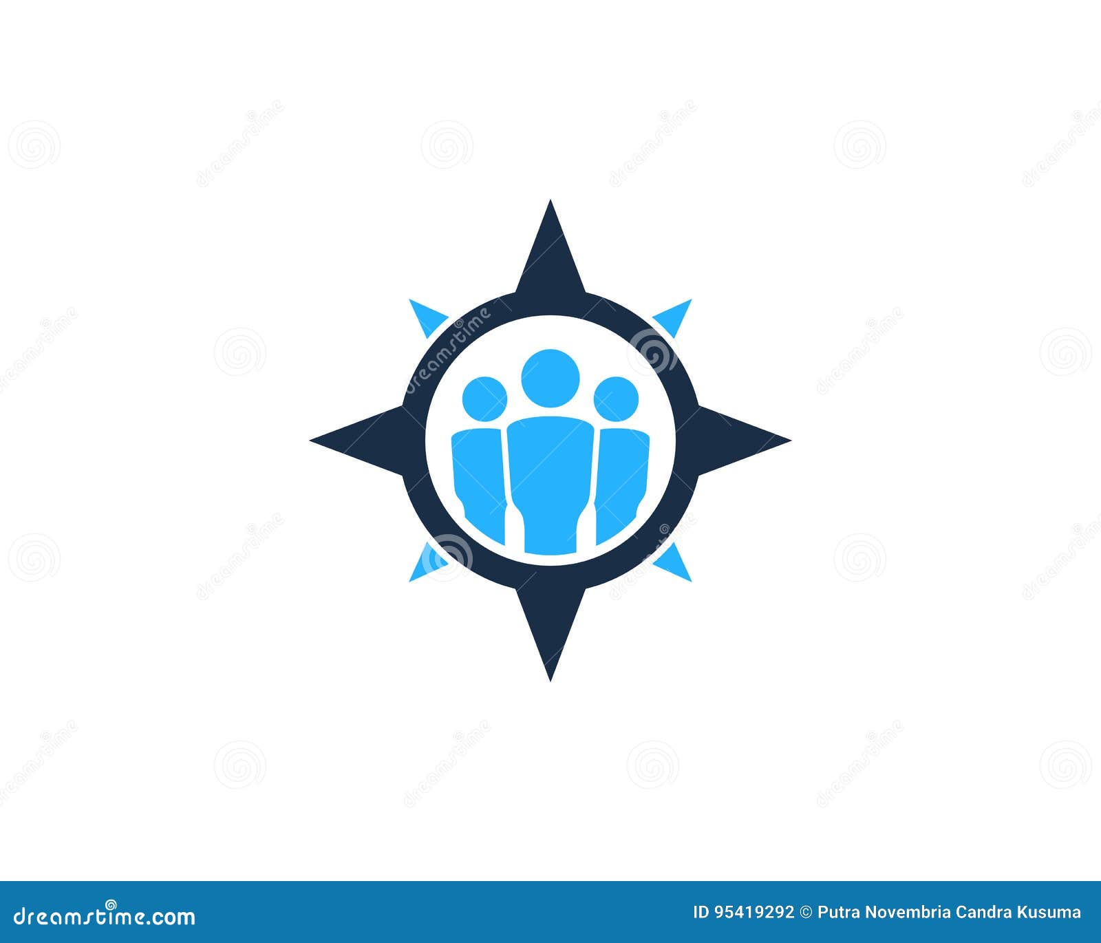 People Compass Icon Logo Design Element Stock Vector - Illustration of ...