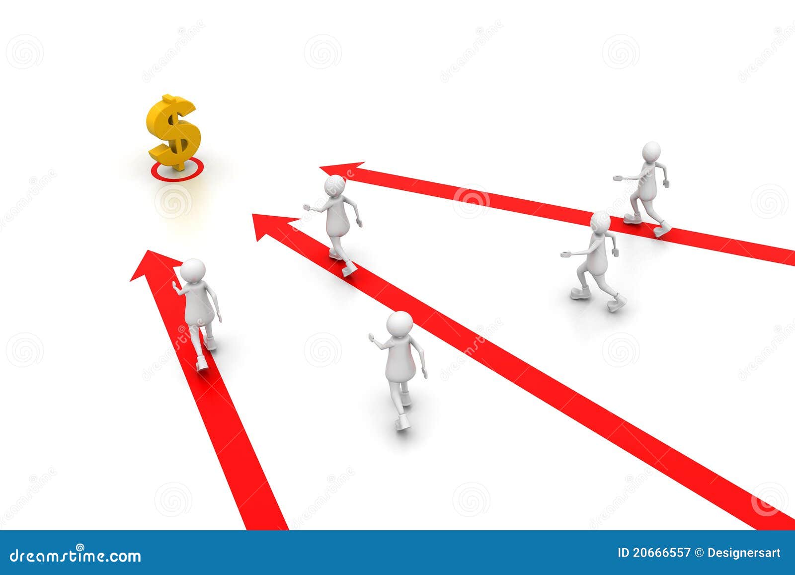 People Competition for Money Stock Illustration - Illustration of ...