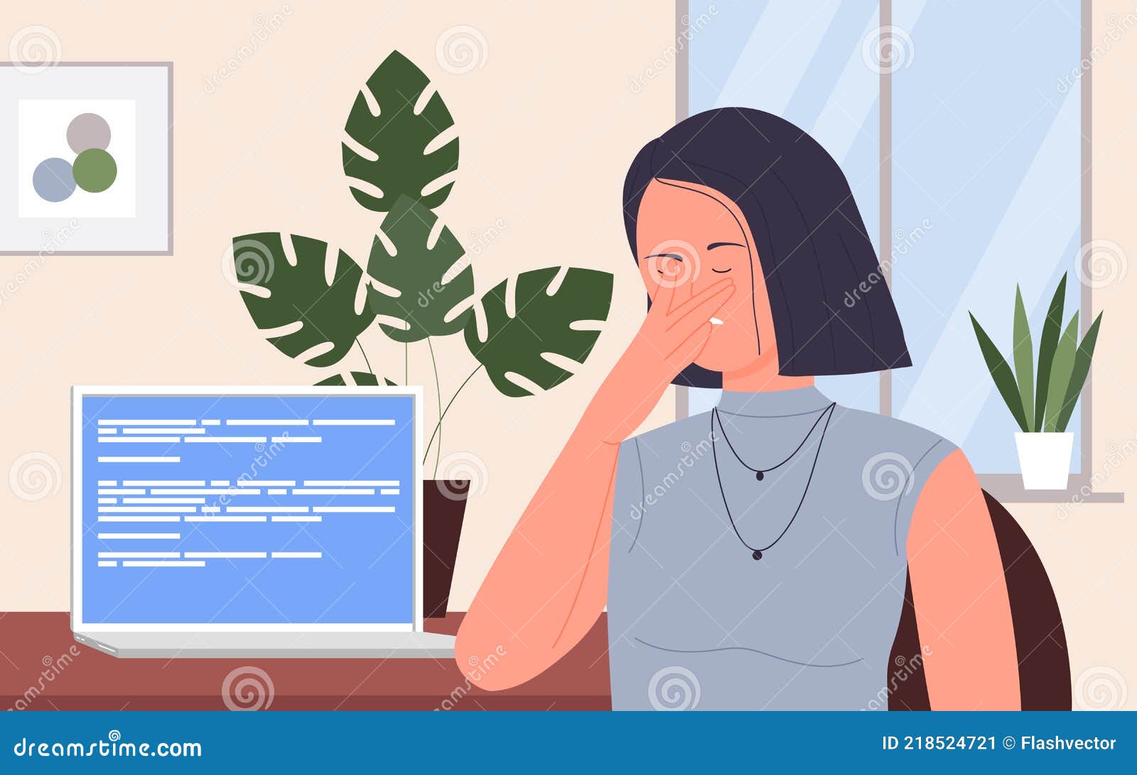 People with Computer Tech Error in Office Workplace, Frustrated ...