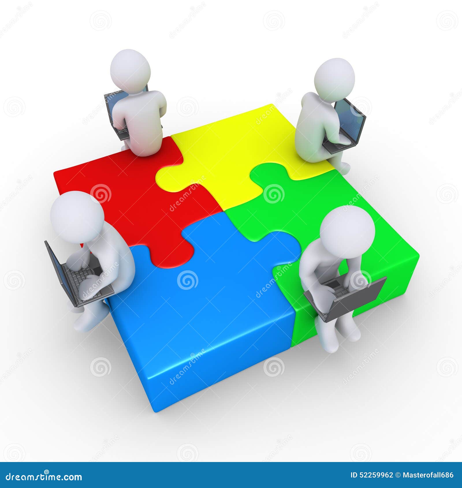 People with Computers Connection Concept Stock Illustration ...