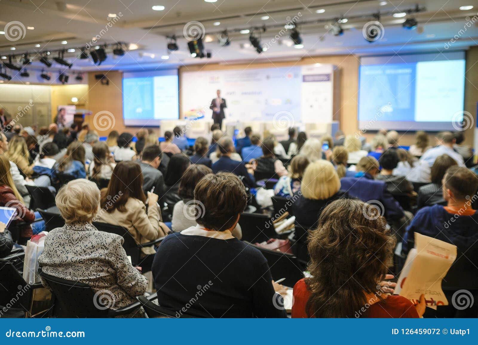 People on a conference editorial photography. Image of businesswoman ...