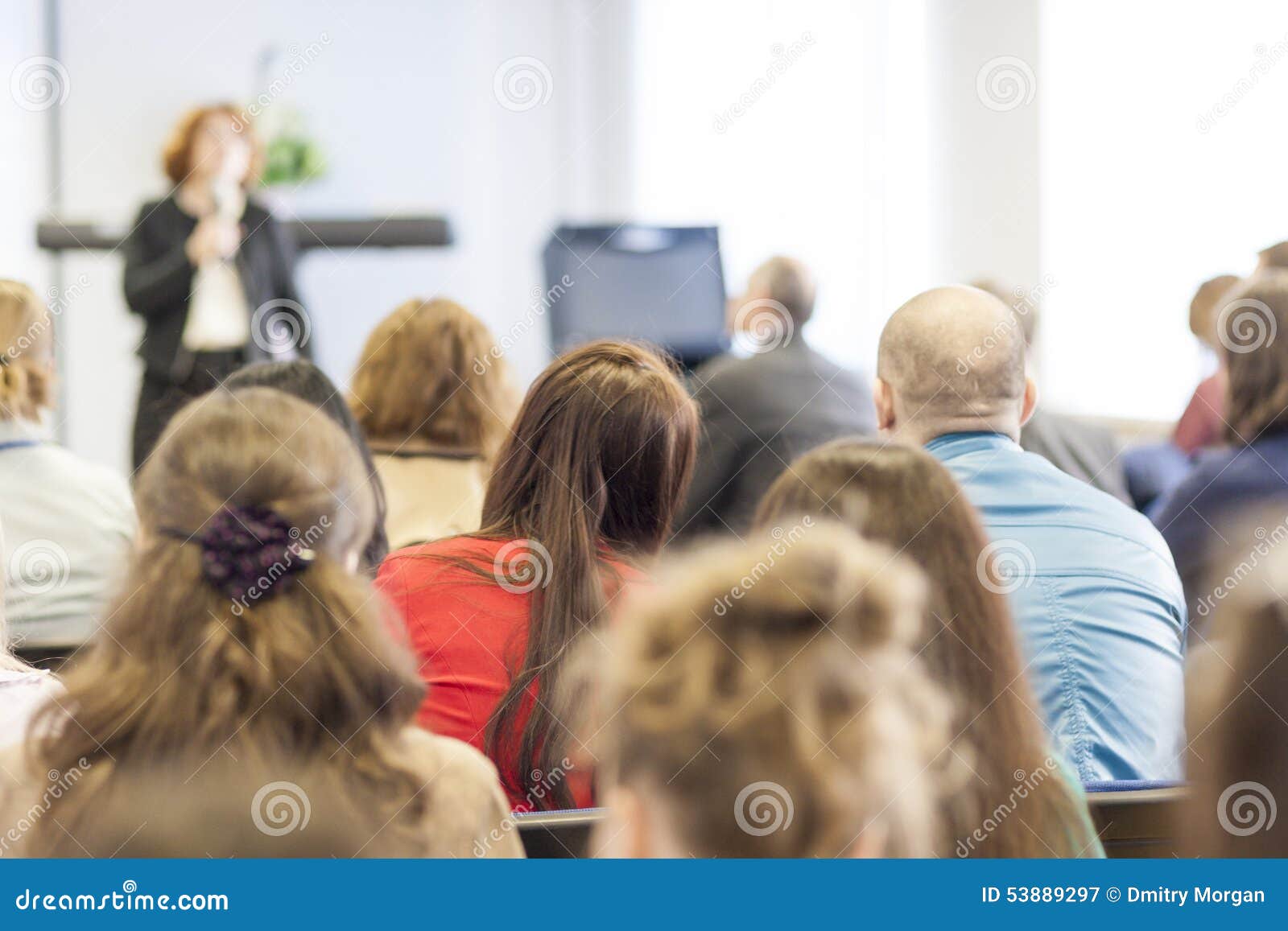 People on the Conference Listening To the Lecturer. Back View Editorial ...