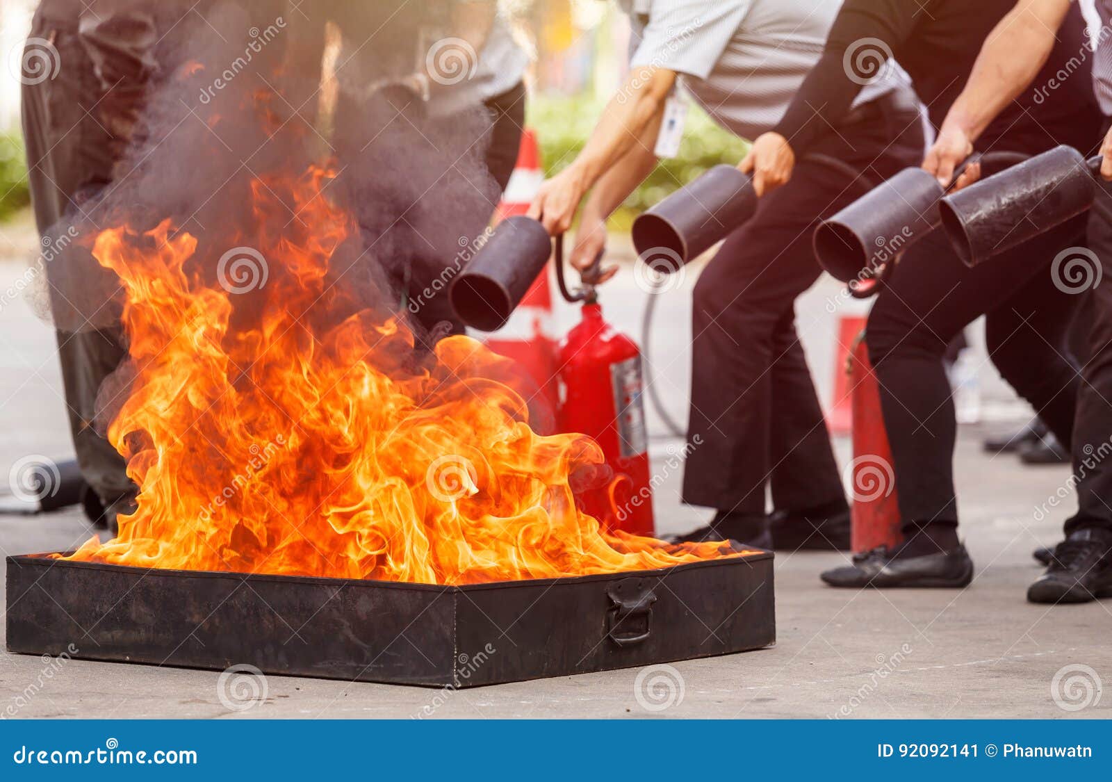 People in the Conflagration Preventive Extinguisher Training Pro Stock ...