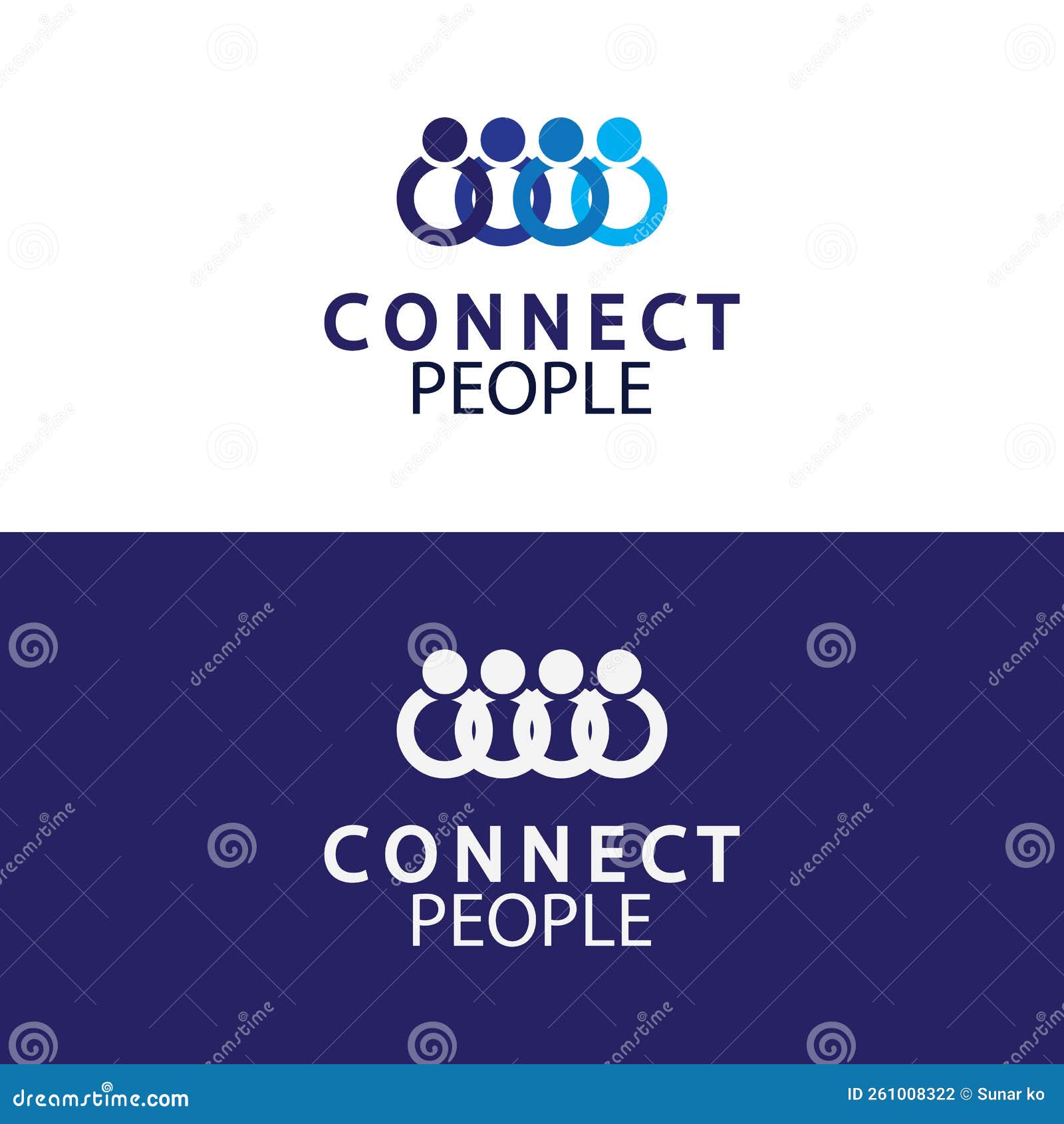 People Connect Logo Design Template. Connection Logo for Business Stock ...