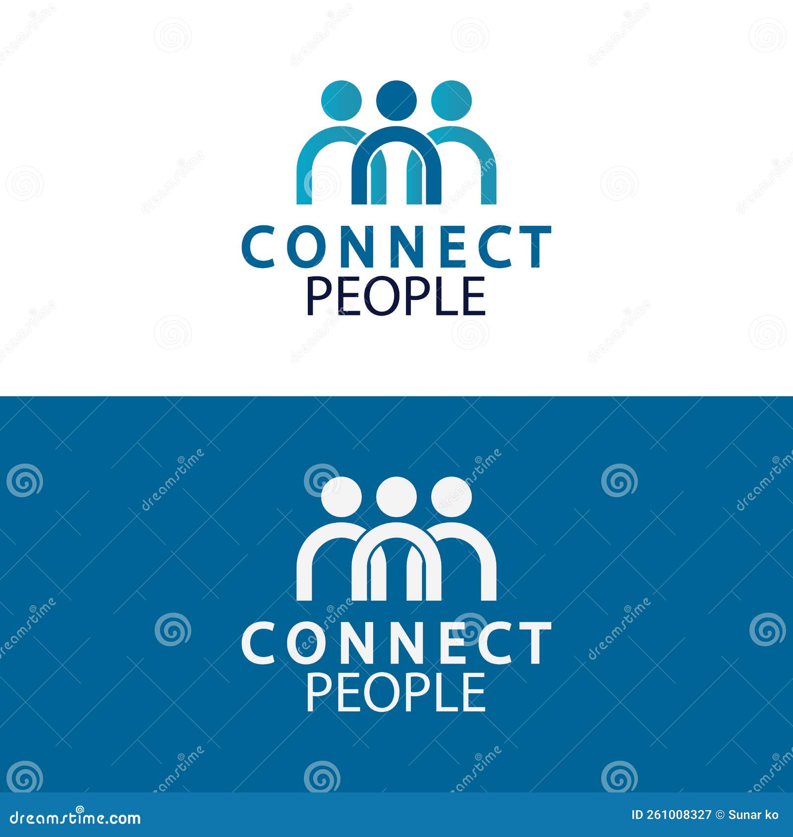 People Connect Logo Design Template. Connection Logo for Business Stock ...