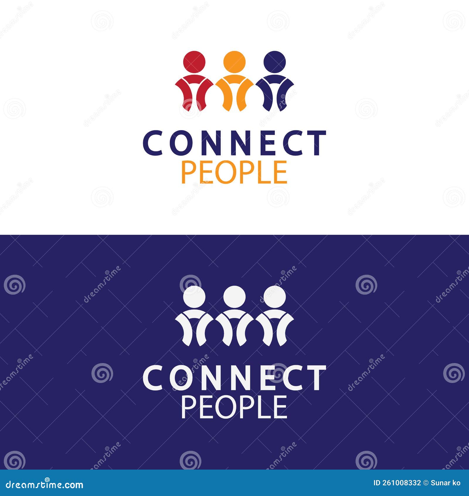 People Connect Logo Design Template. Connection Logo for Business Stock ...
