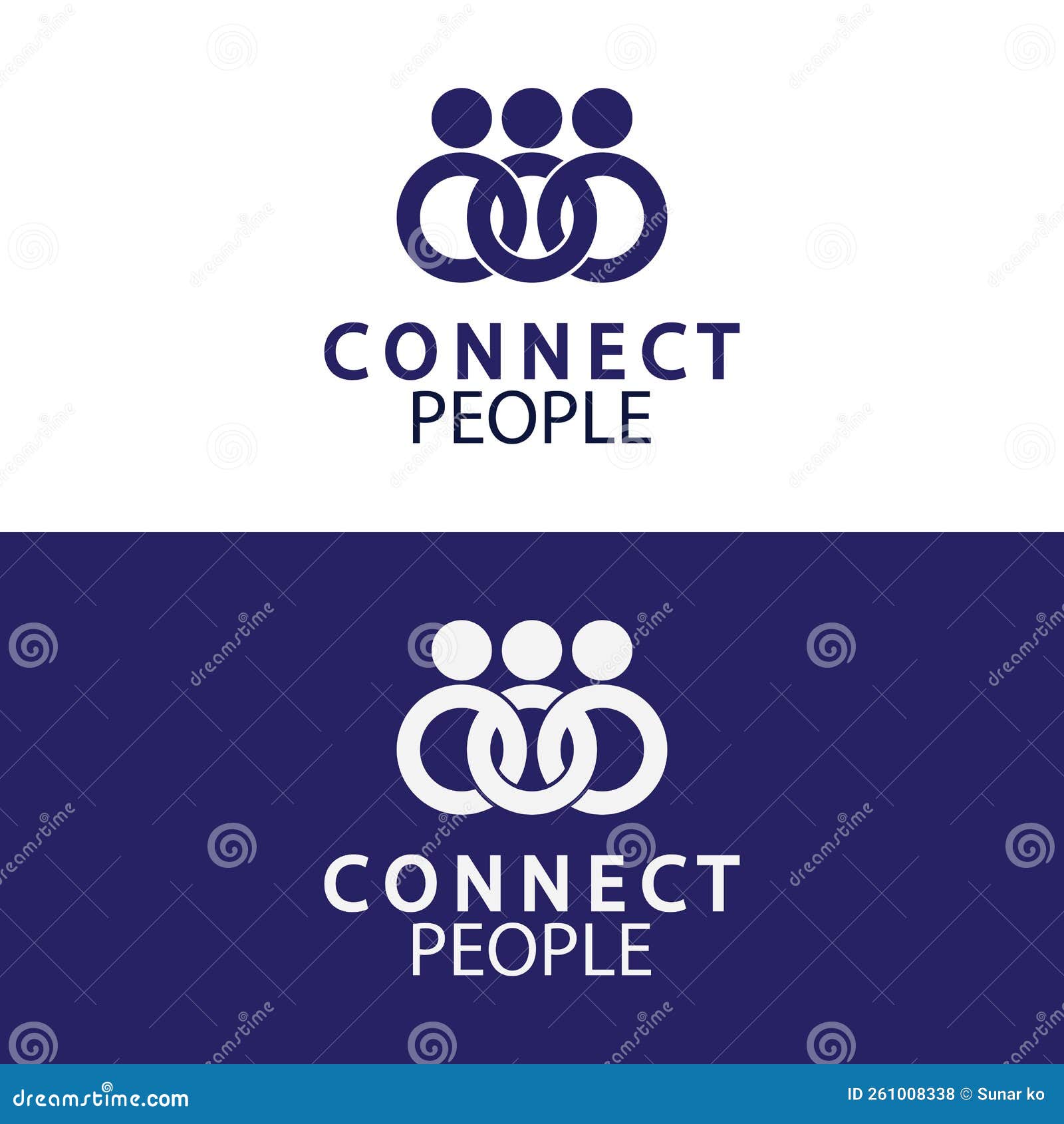 People Connect Logo Design Template. Connection Logo for Business Stock ...