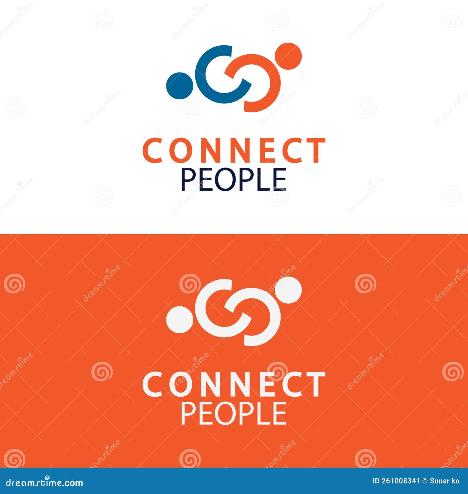 People Connect Logo Design Template. Connection Logo for Business Stock ...