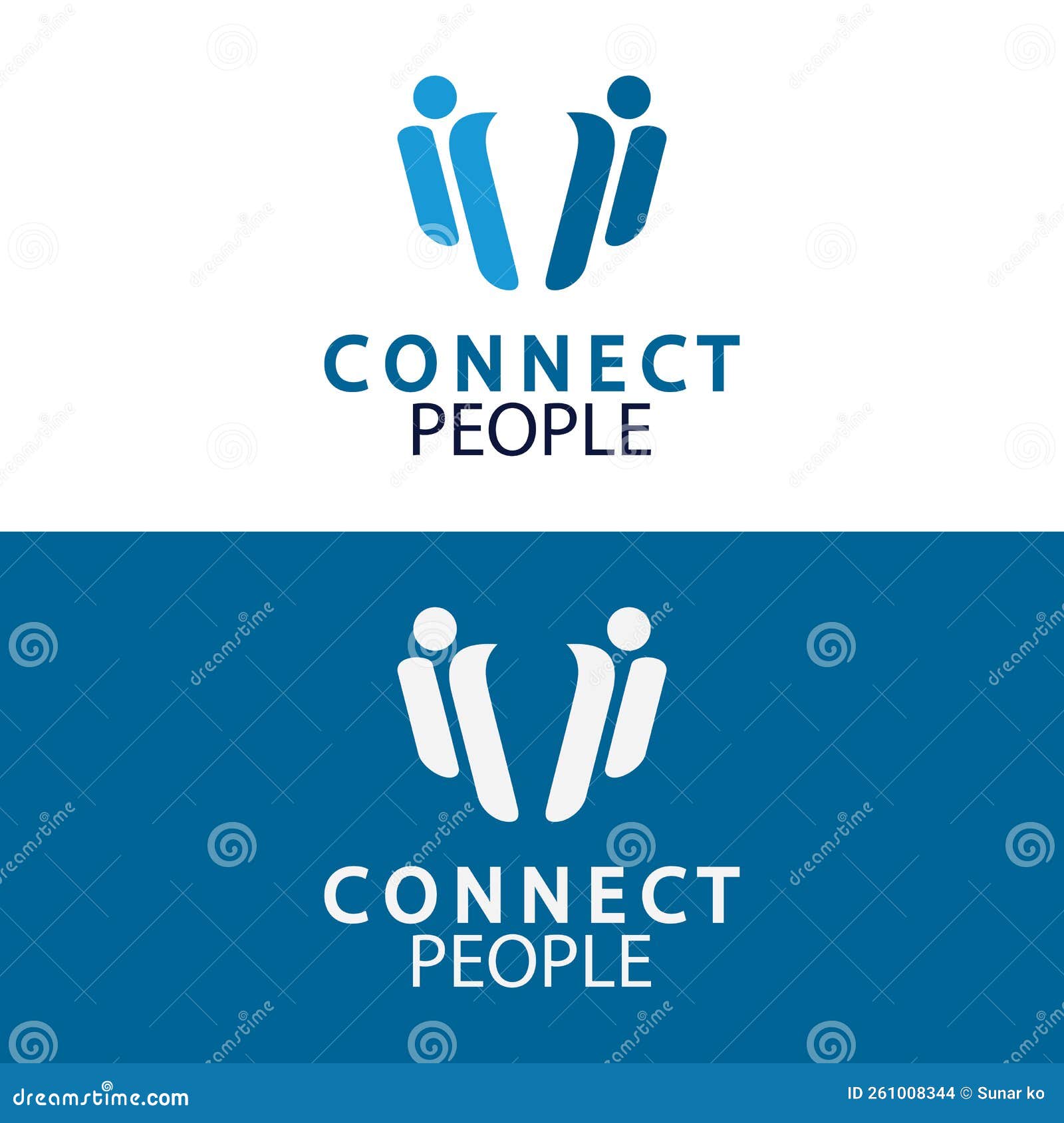 People Connect Logo Design Template. Connection Logo for Business Stock ...