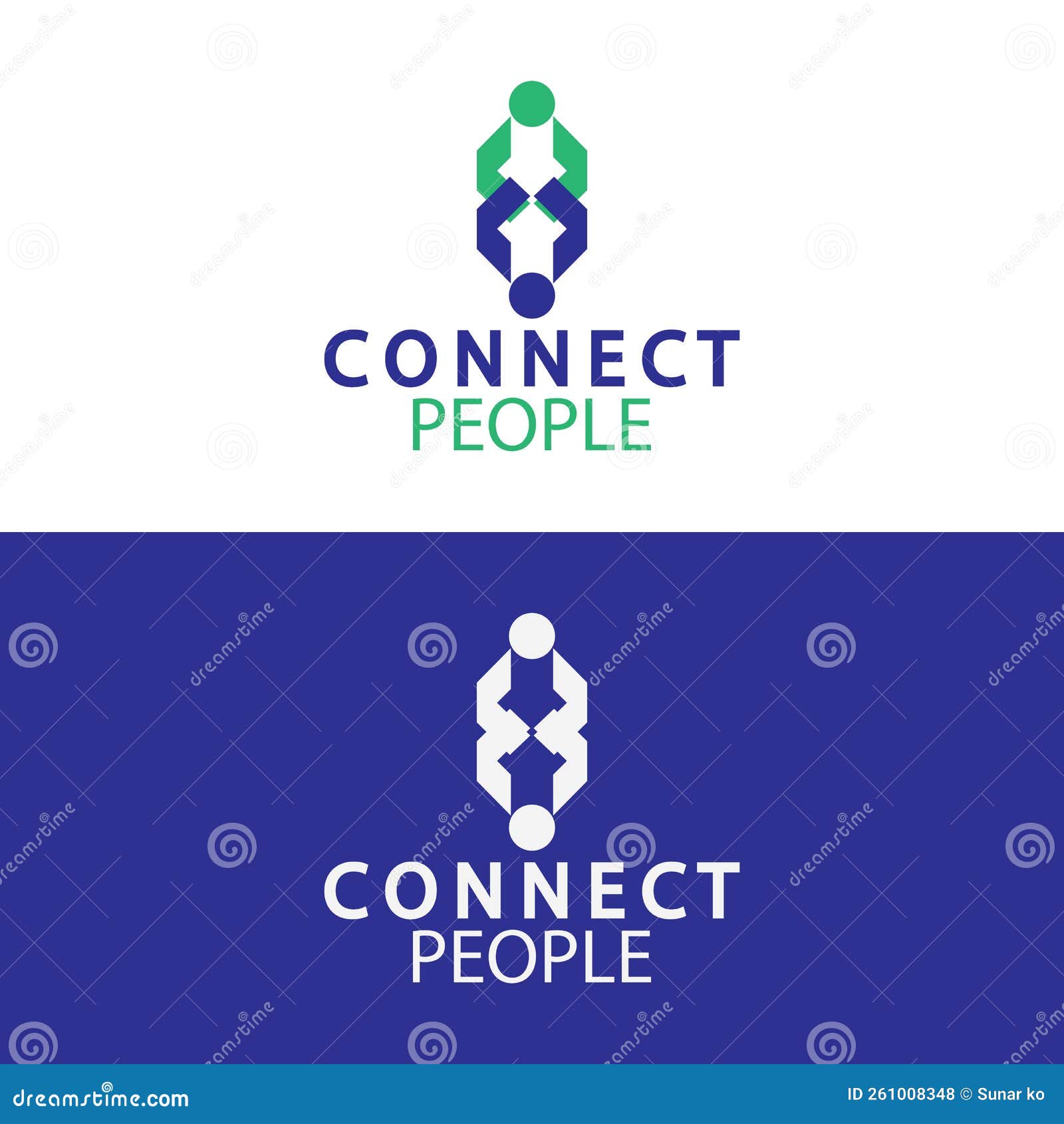People Connect Logo Design Template. Connection Logo for Business Stock ...