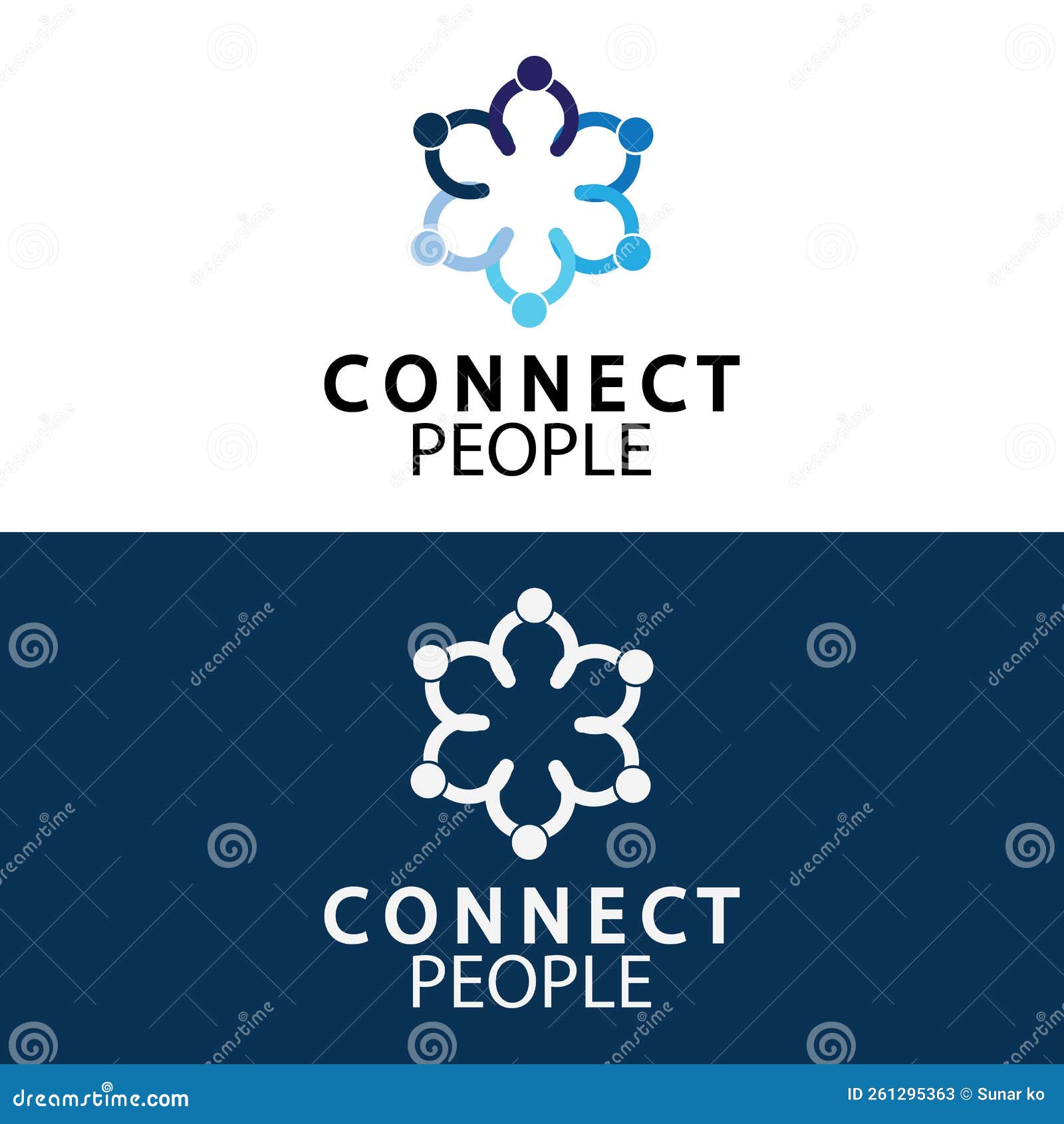 People Connect Logo Design Template. Connection Logo for Business Stock ...