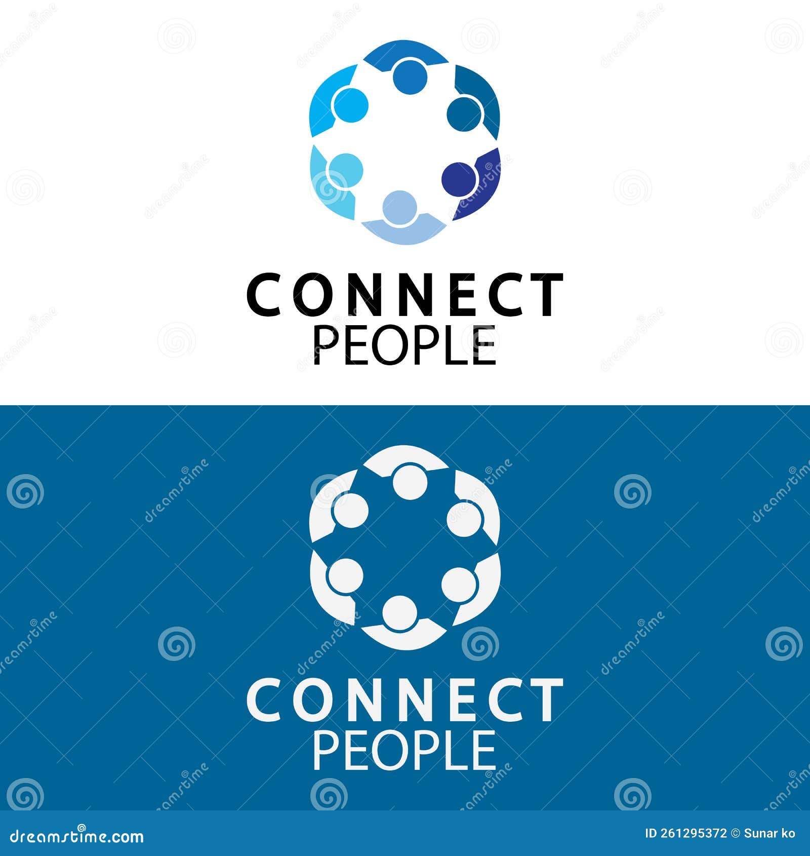 People Connect Logo Design Template. Connection Logo for Business Stock ...