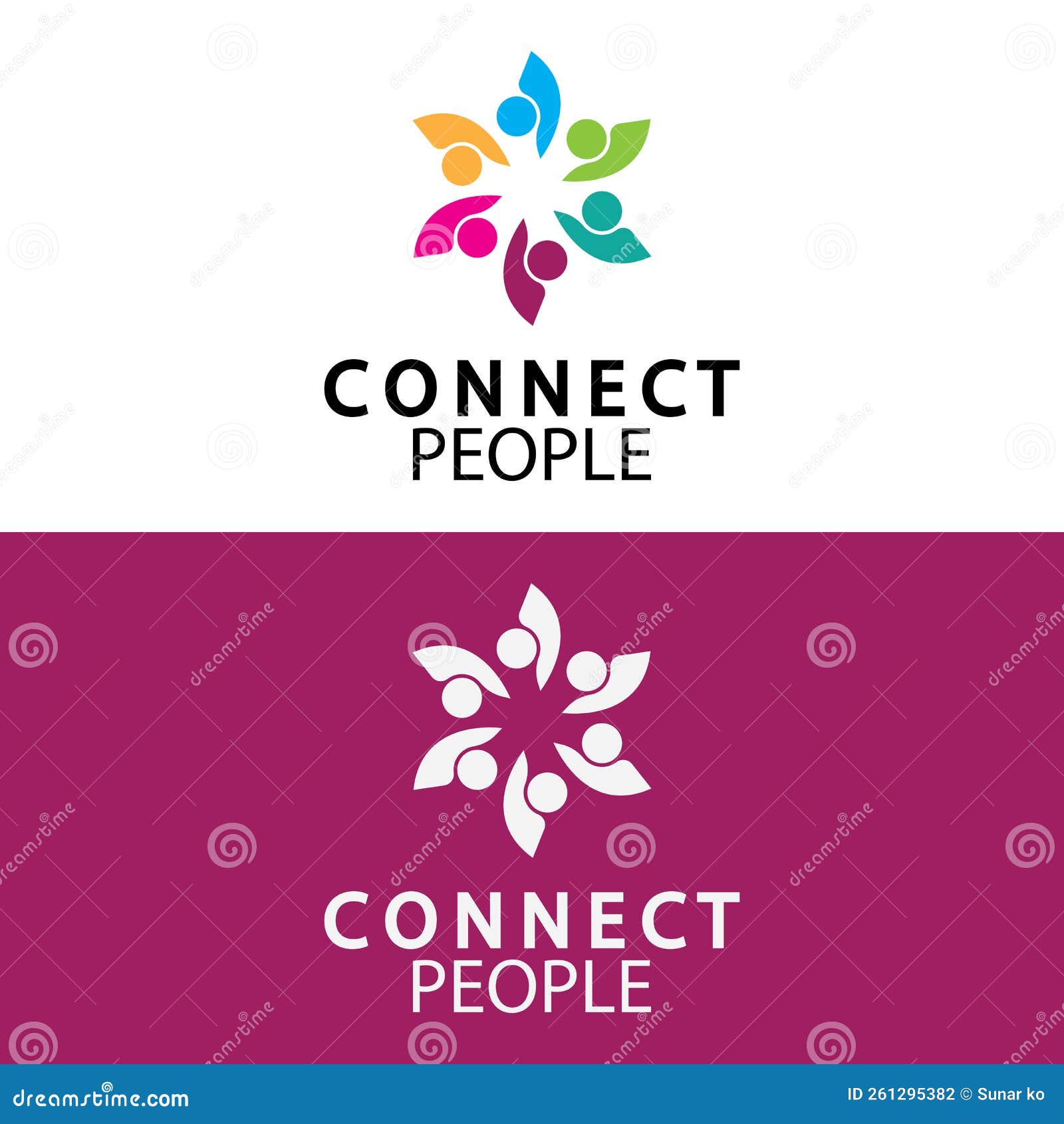 People Connect Logo Design Template. Connection Logo for Business Stock ...