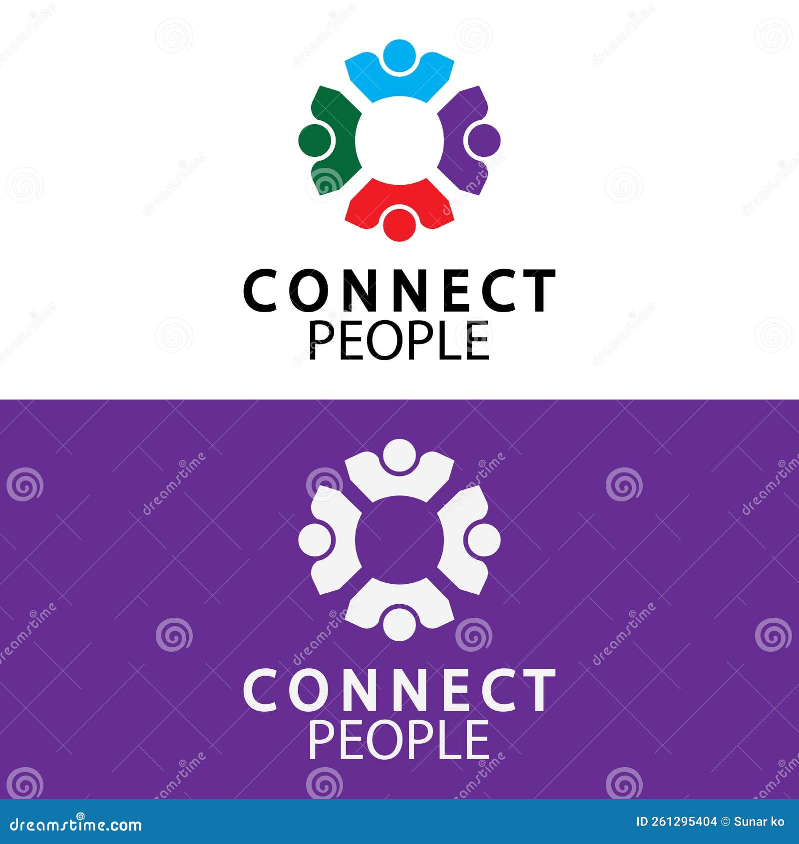 People Connect Logo Design Template. Connection Logo for Business Stock ...