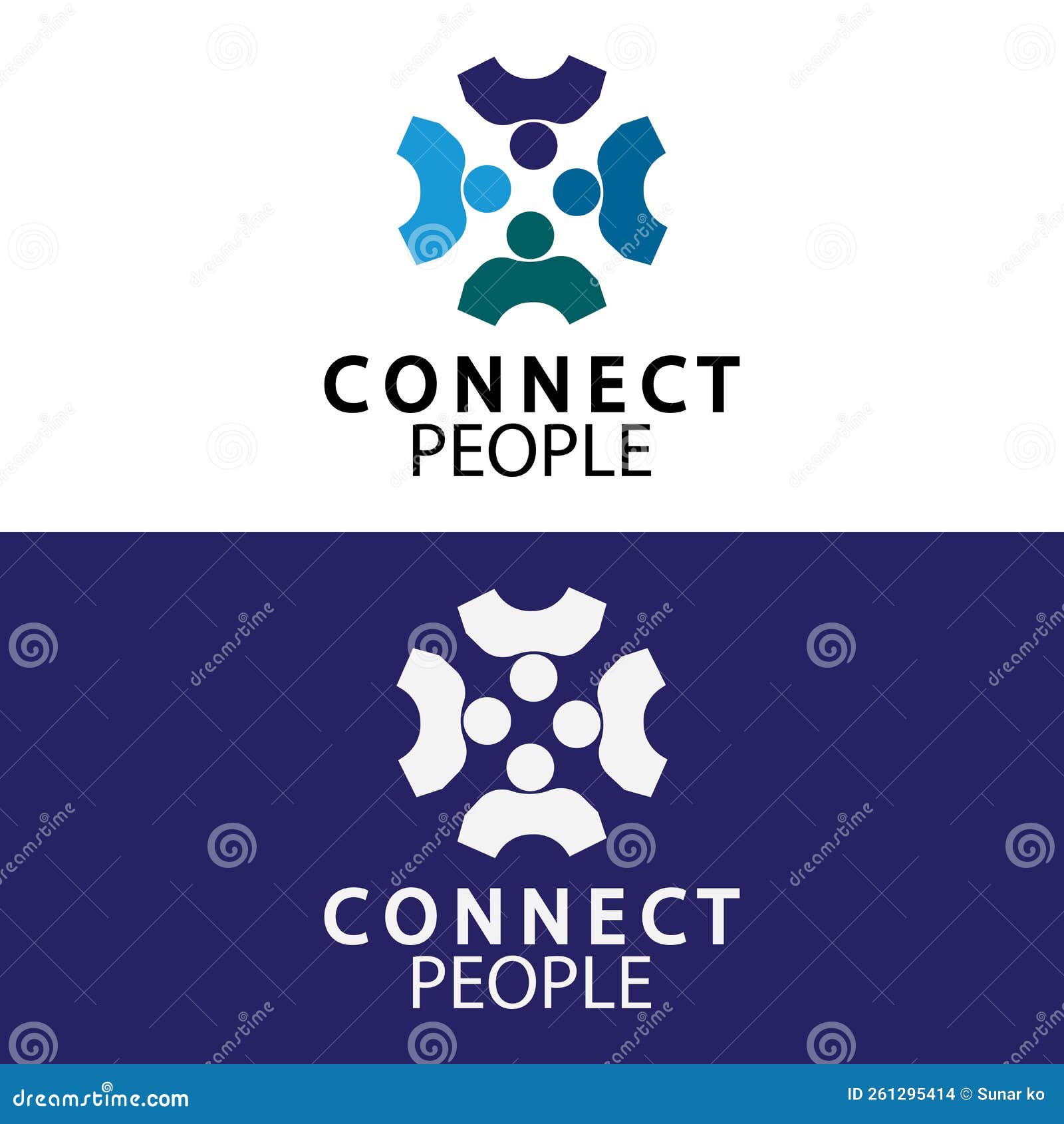 People Connect Logo Design Template. Connection Logo for Business Stock ...