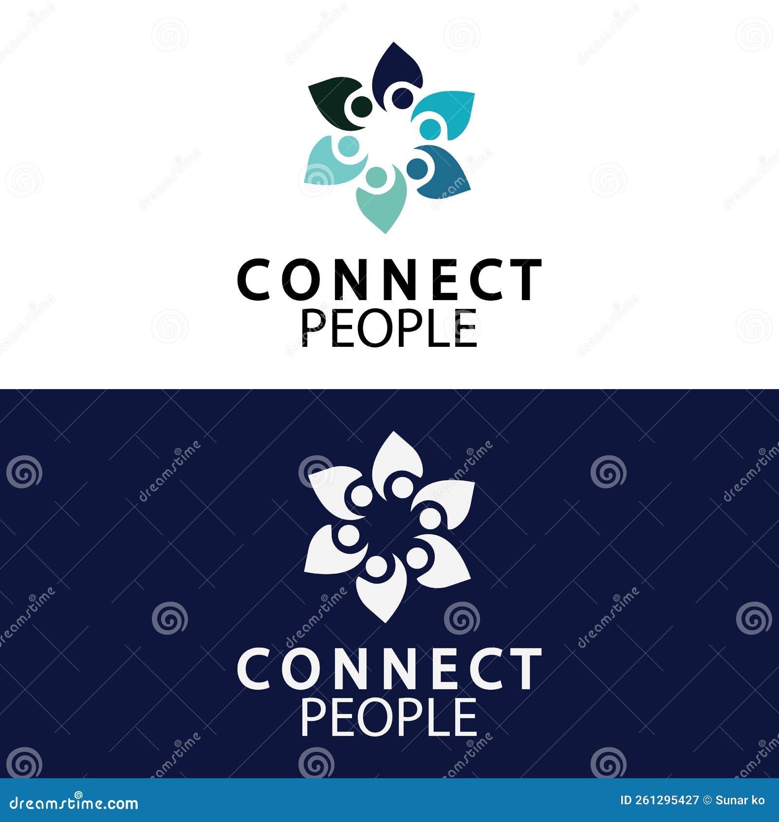 People Connect Logo Design Template. Connection Logo for Business Stock ...