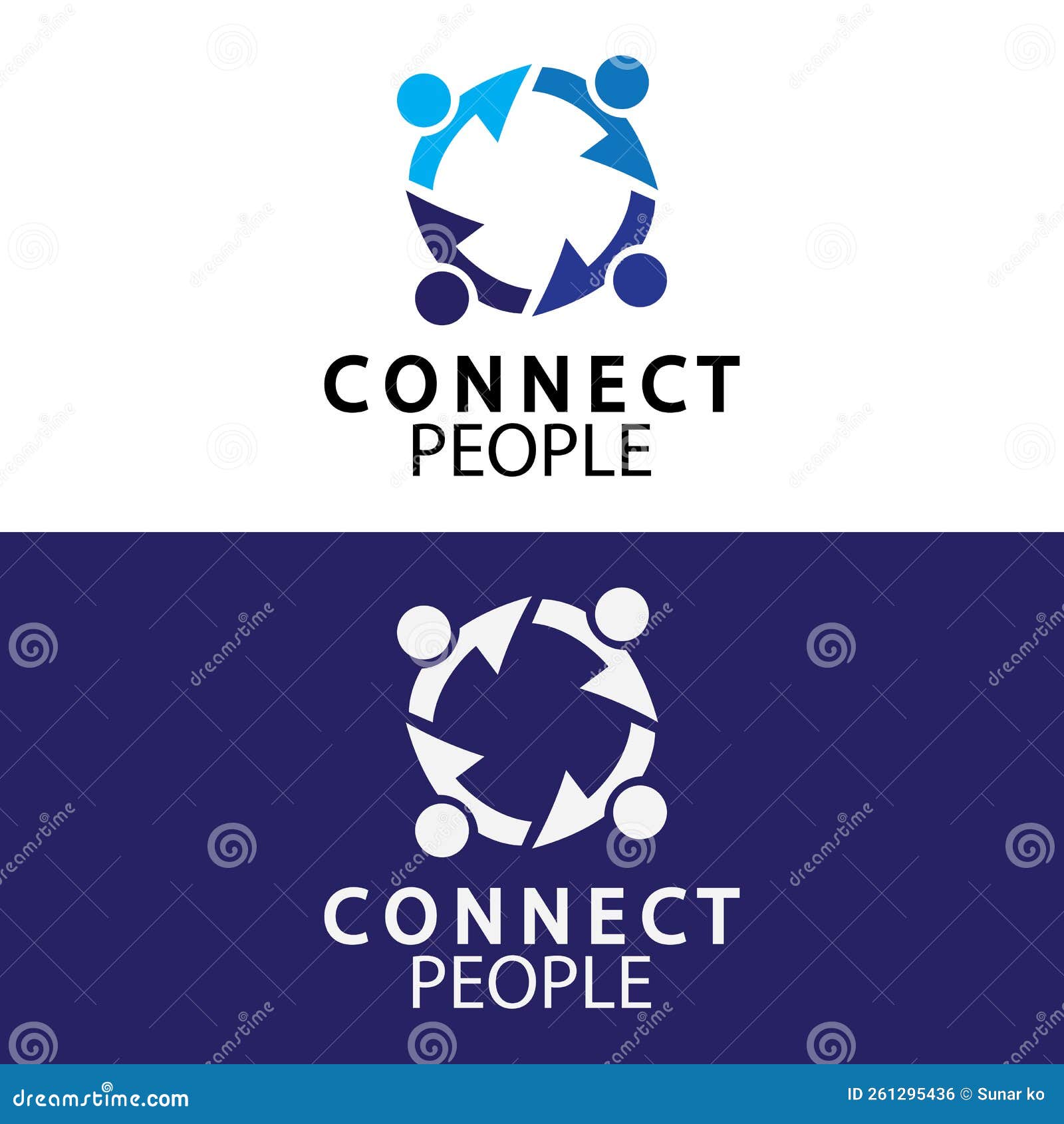 People Connect Logo Design Template. Connection Logo for Business Stock ...
