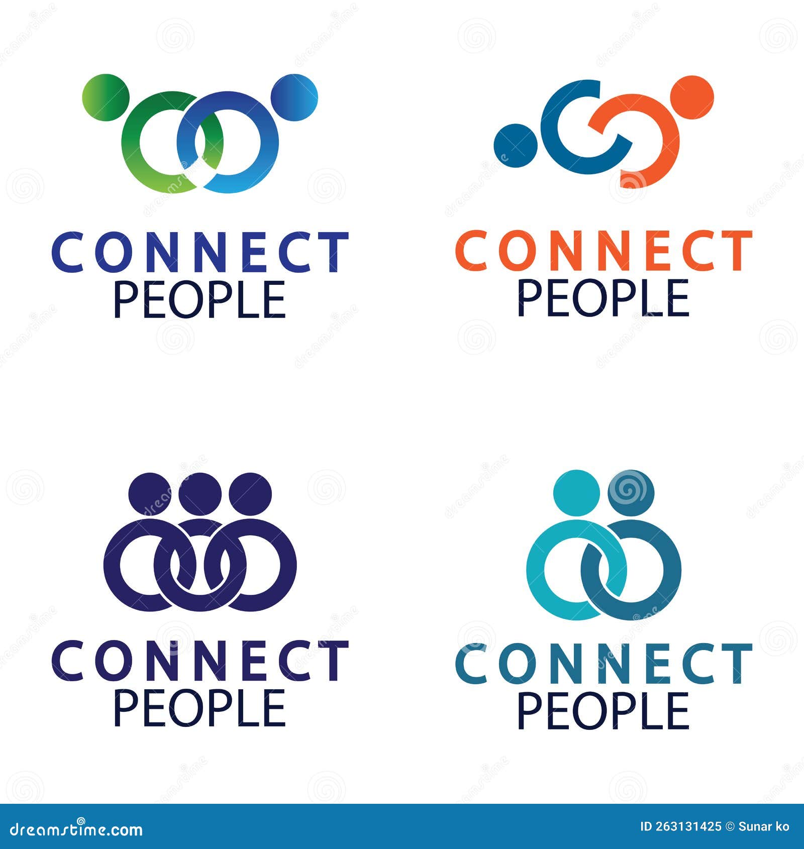 People Connect Logo Design Template. Connection Logo for Business Stock ...