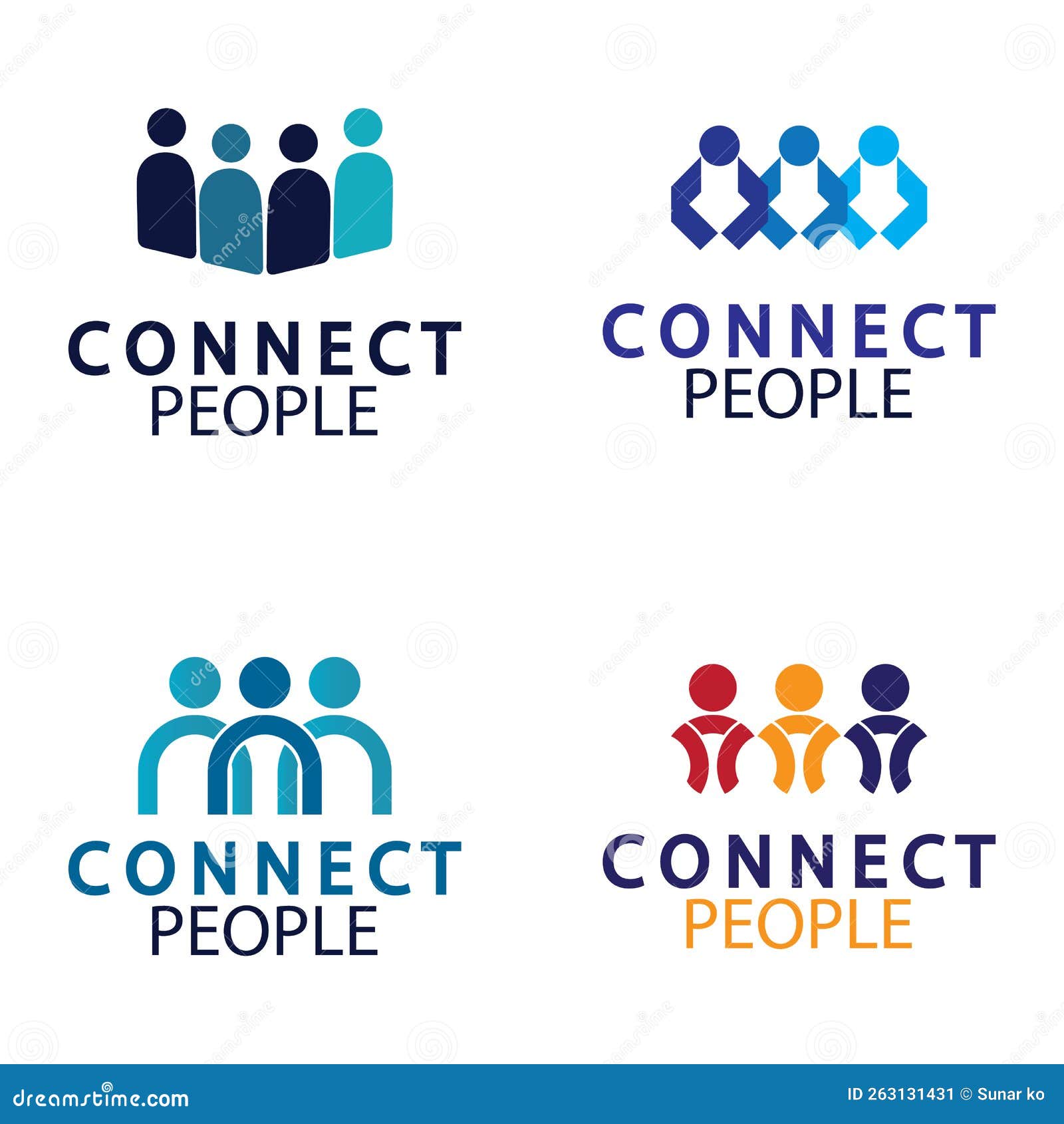 People Connect Logo Design Template. Connection Logo for Business Stock ...