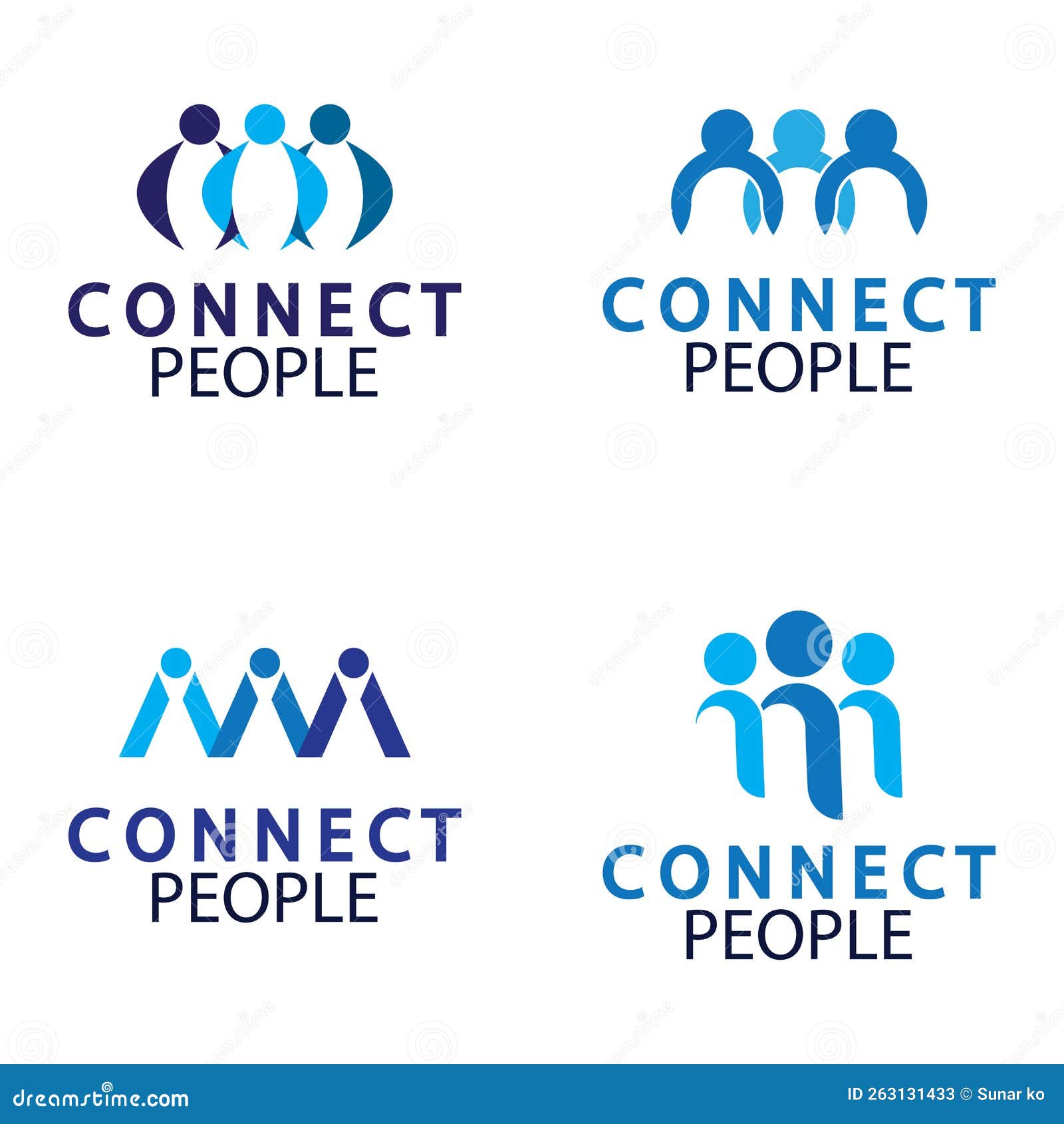 People Connect Logo Design Template. Connection Logo for Business Stock ...