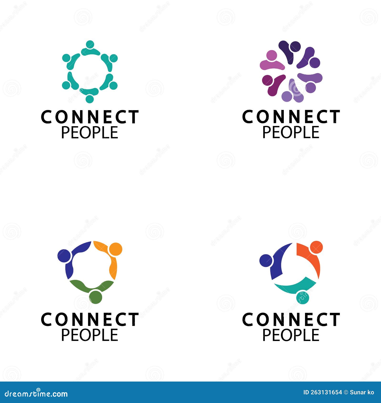 People Connect Logo Design Template. Connection Logo for Business Stock ...