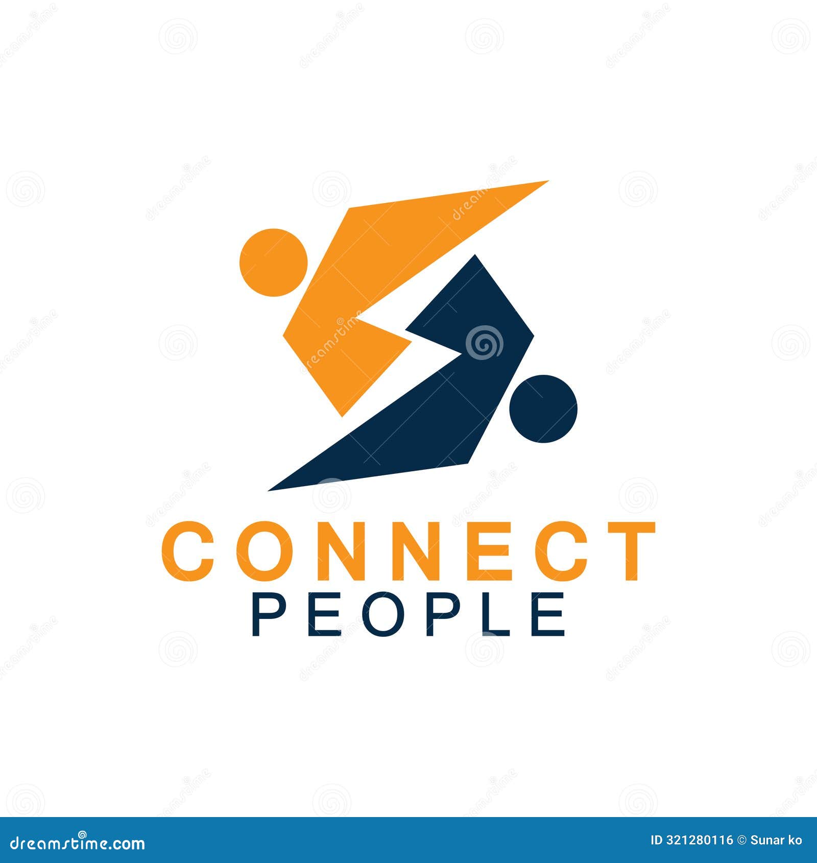 People Connect Logo Design Template. Connection Logo for Business Stock ...