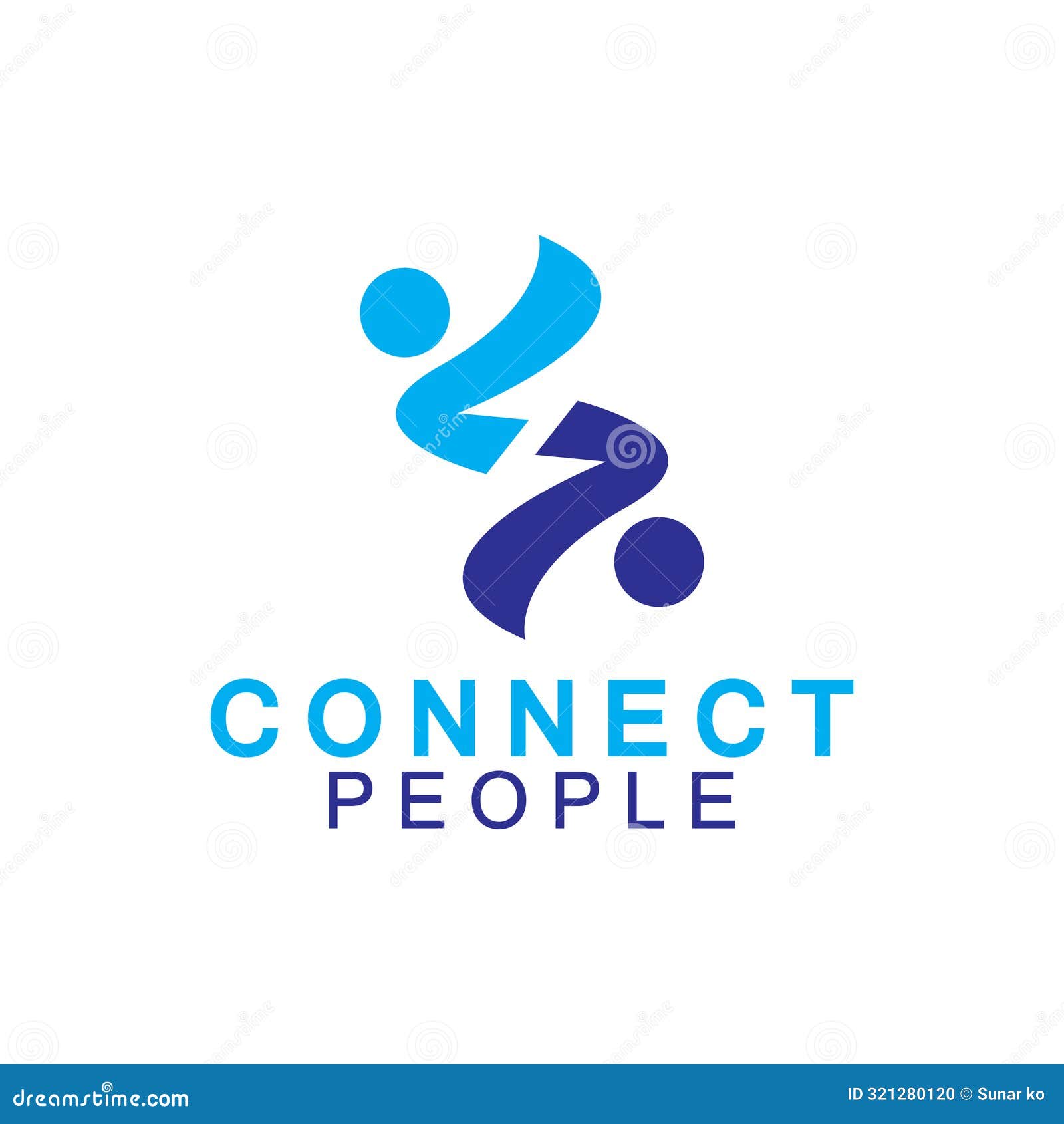 People Connect Logo Design Template. Connection Logo for Business Stock ...