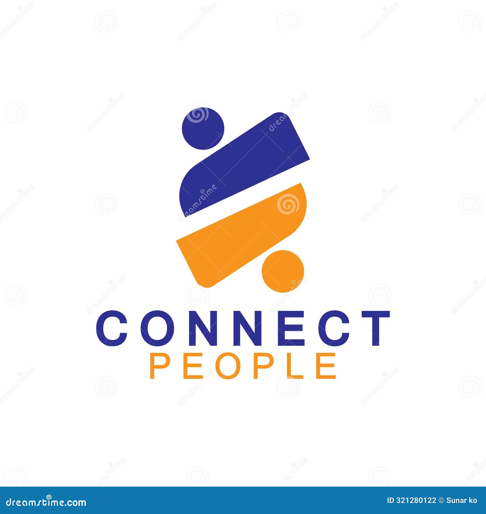 People Connect Logo Design Template. Connection Logo for Business Stock ...