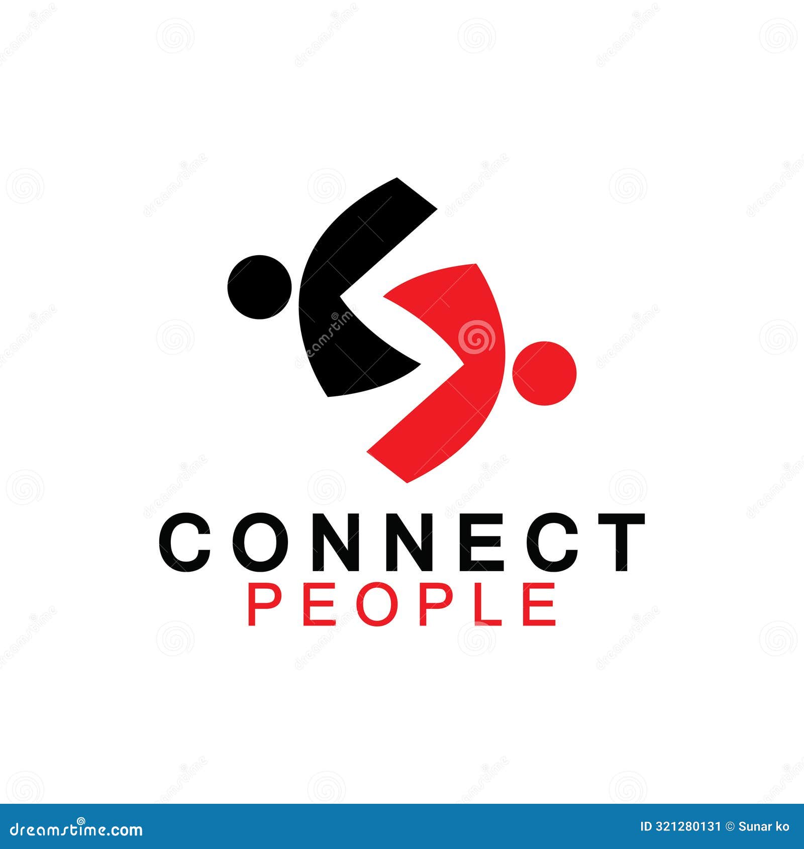 People Connect Logo Design Template. Connection Logo for Business Stock ...