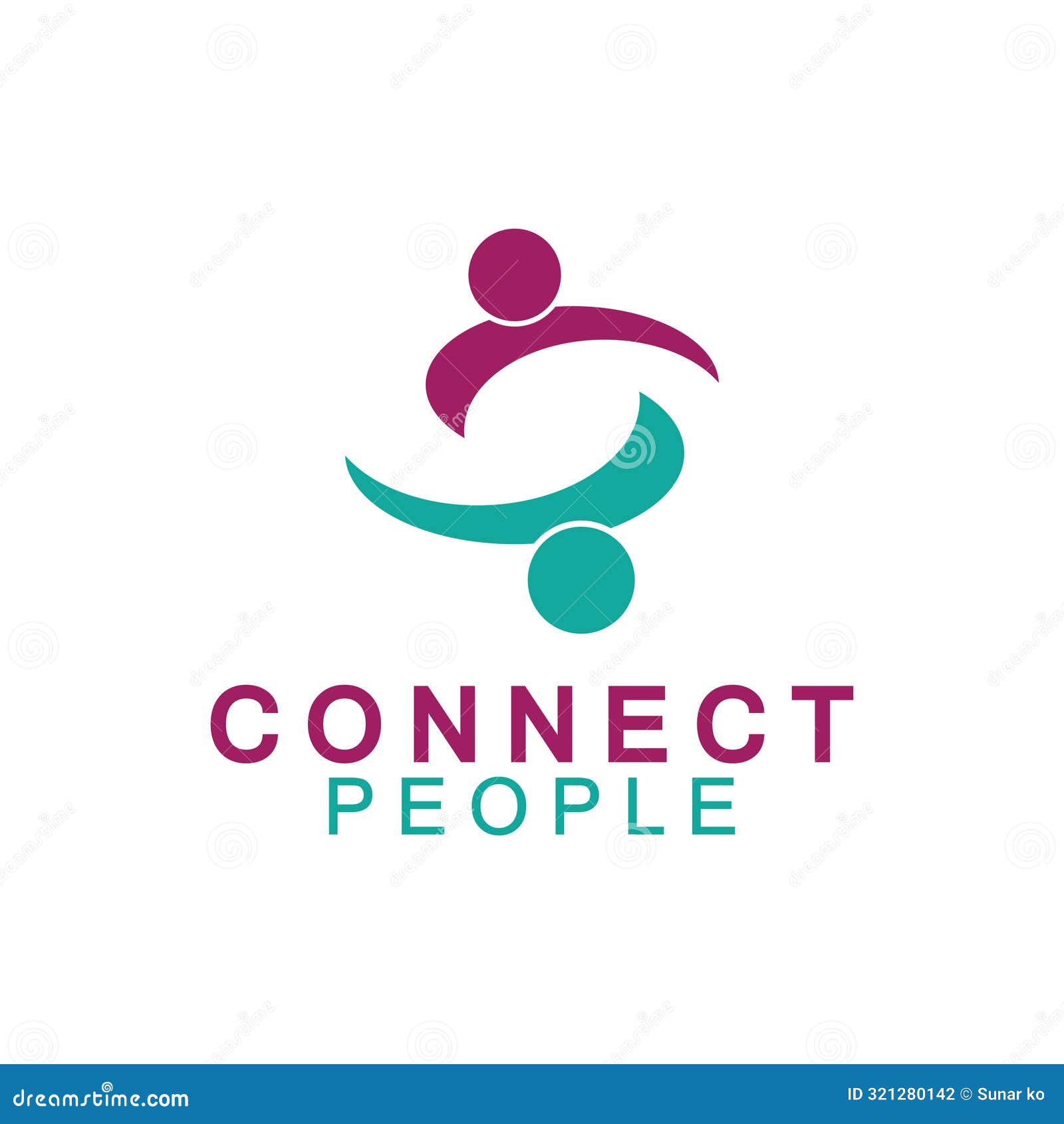 People Connect Logo Design Template. Connection Logo for Business Stock ...