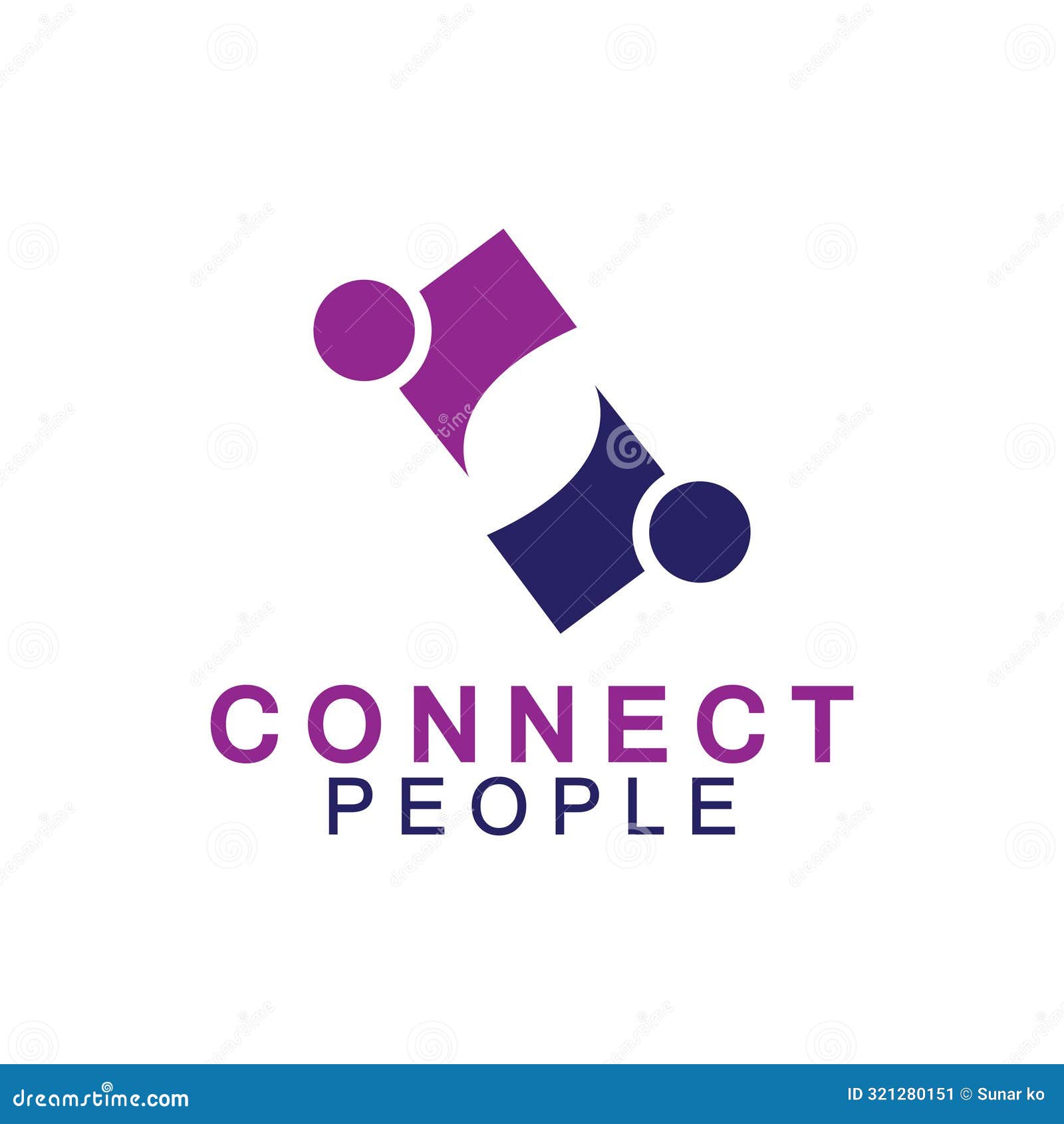 People Connect Logo Design Template. Connection Logo for Business Stock ...