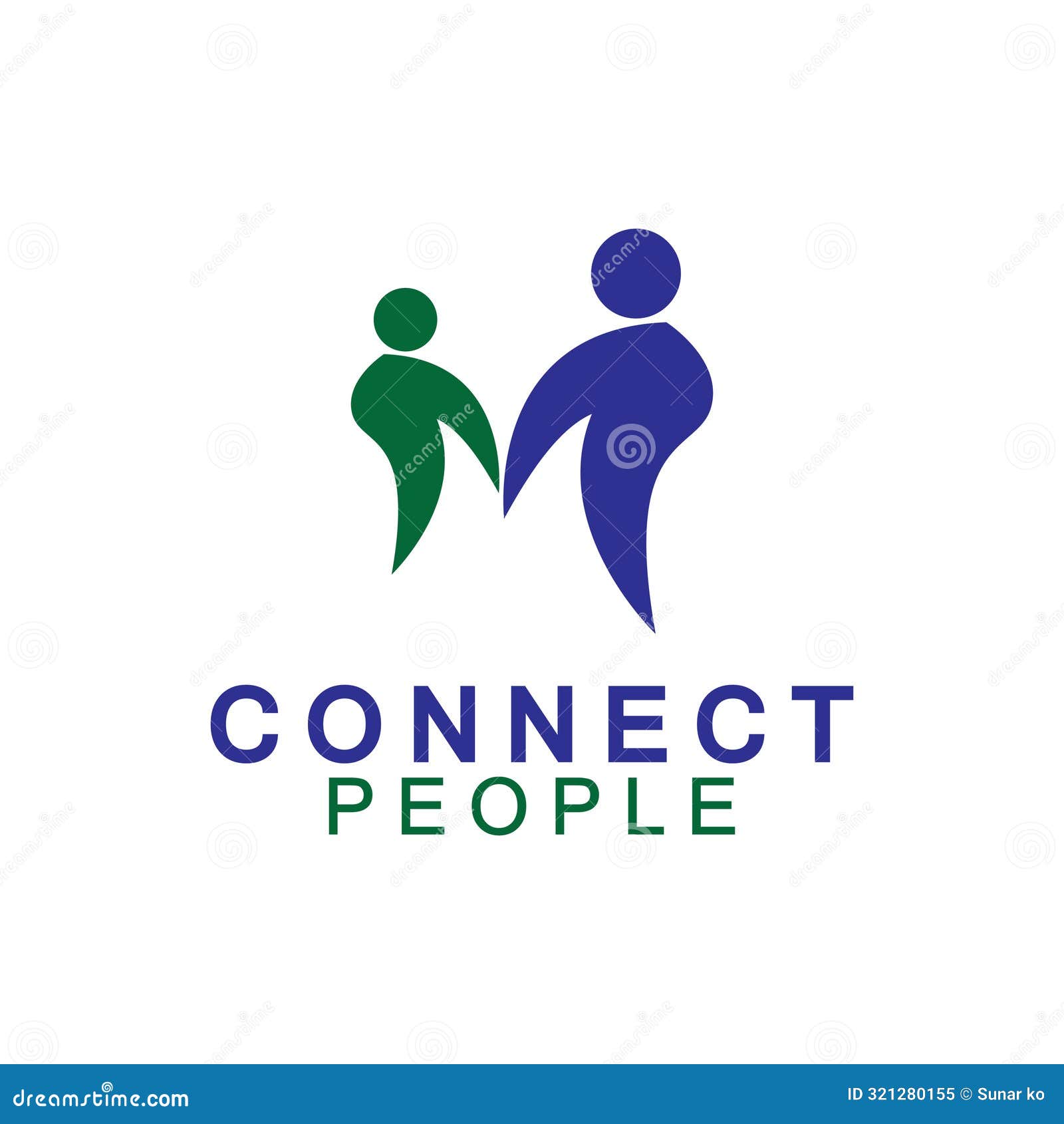 People Connect Logo Design Template. Connection Logo for Business Stock ...