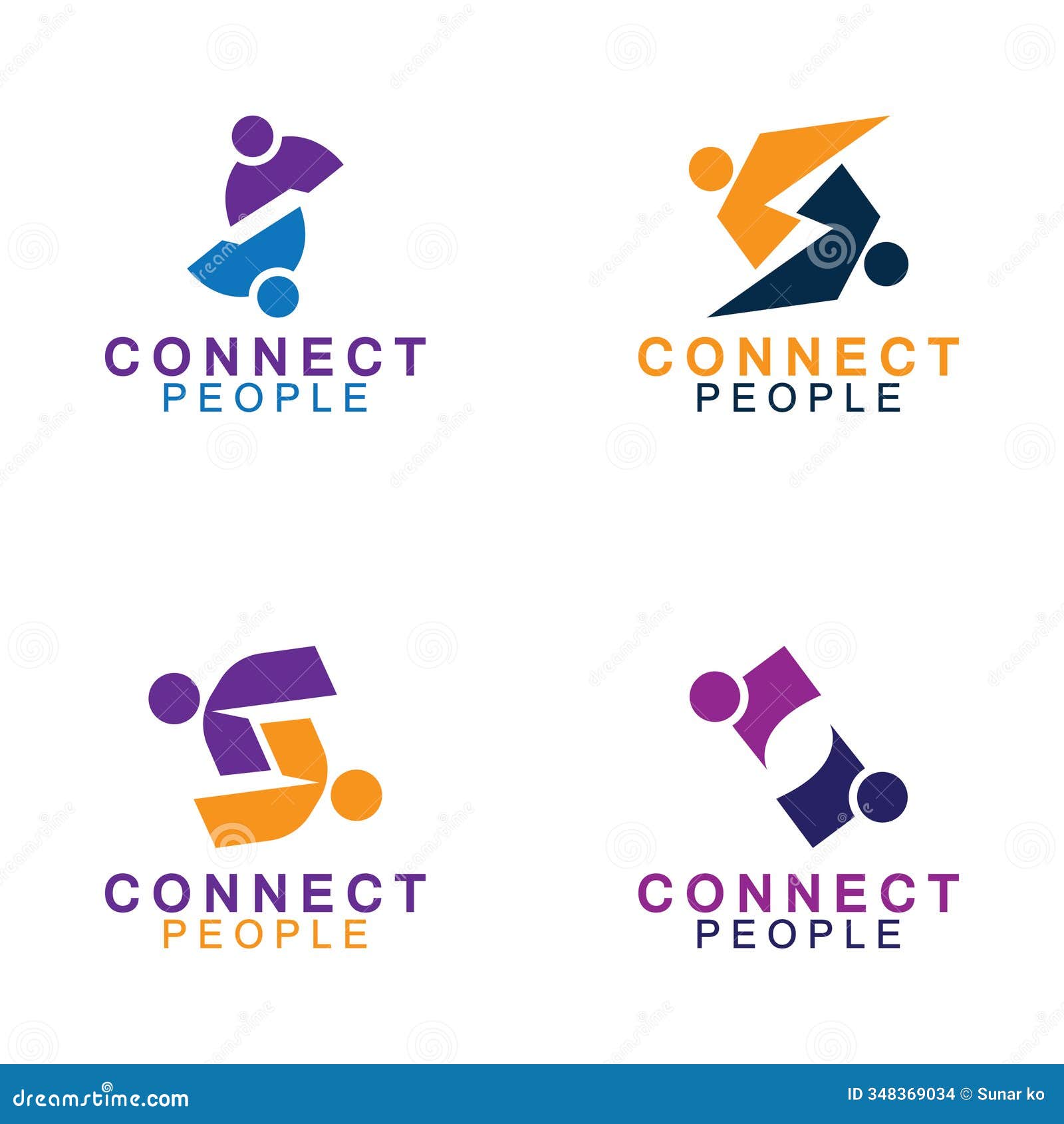 People Connect Logo Design Template. Connection Logo for Business Stock ...