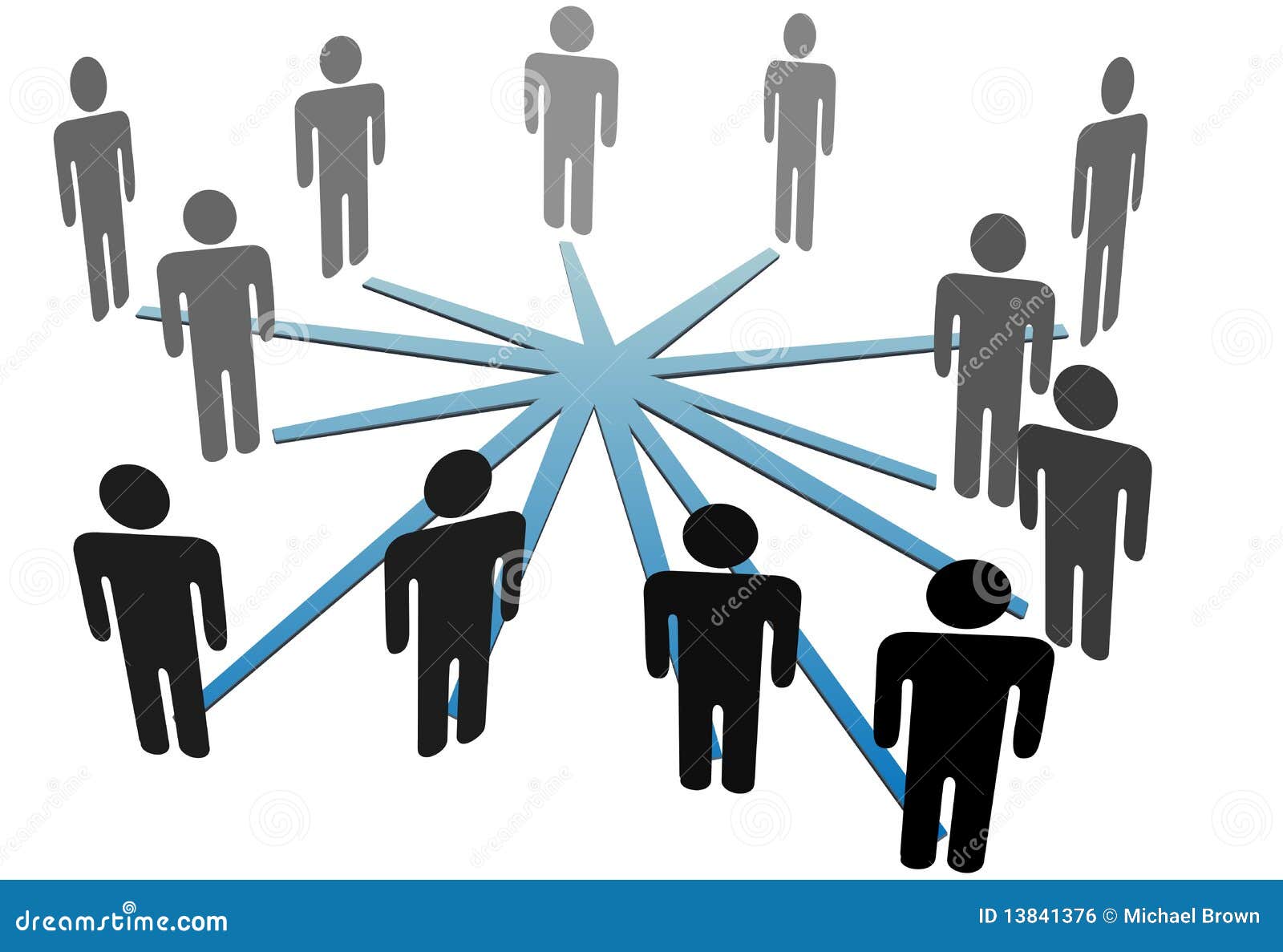 People Connect in Social Media Network or Business Stock Vector ...
