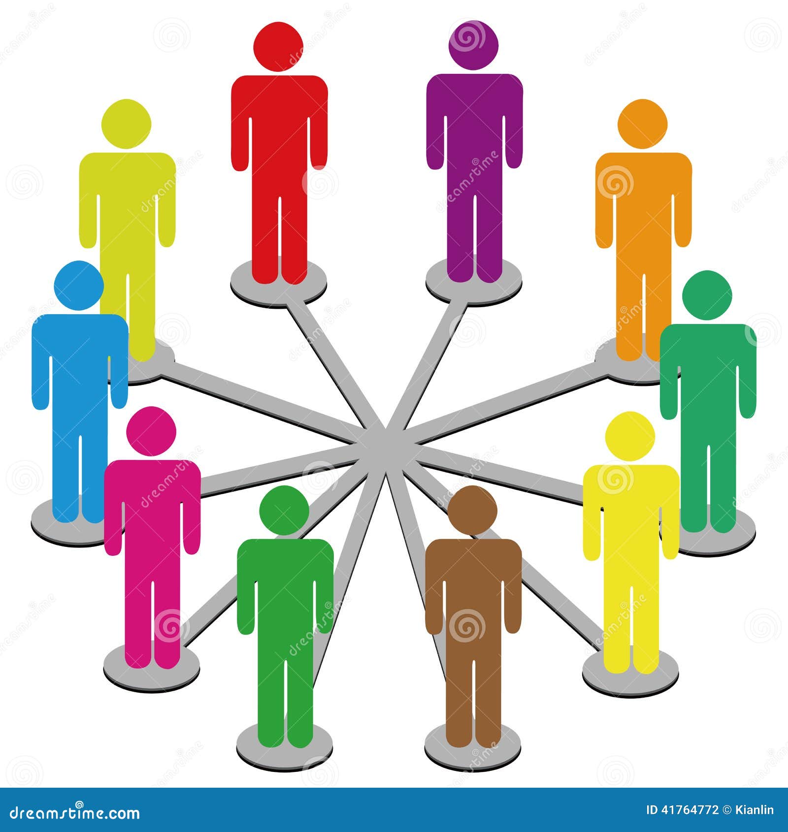 People Connect in Social Media Network or Business Stock Vector ...