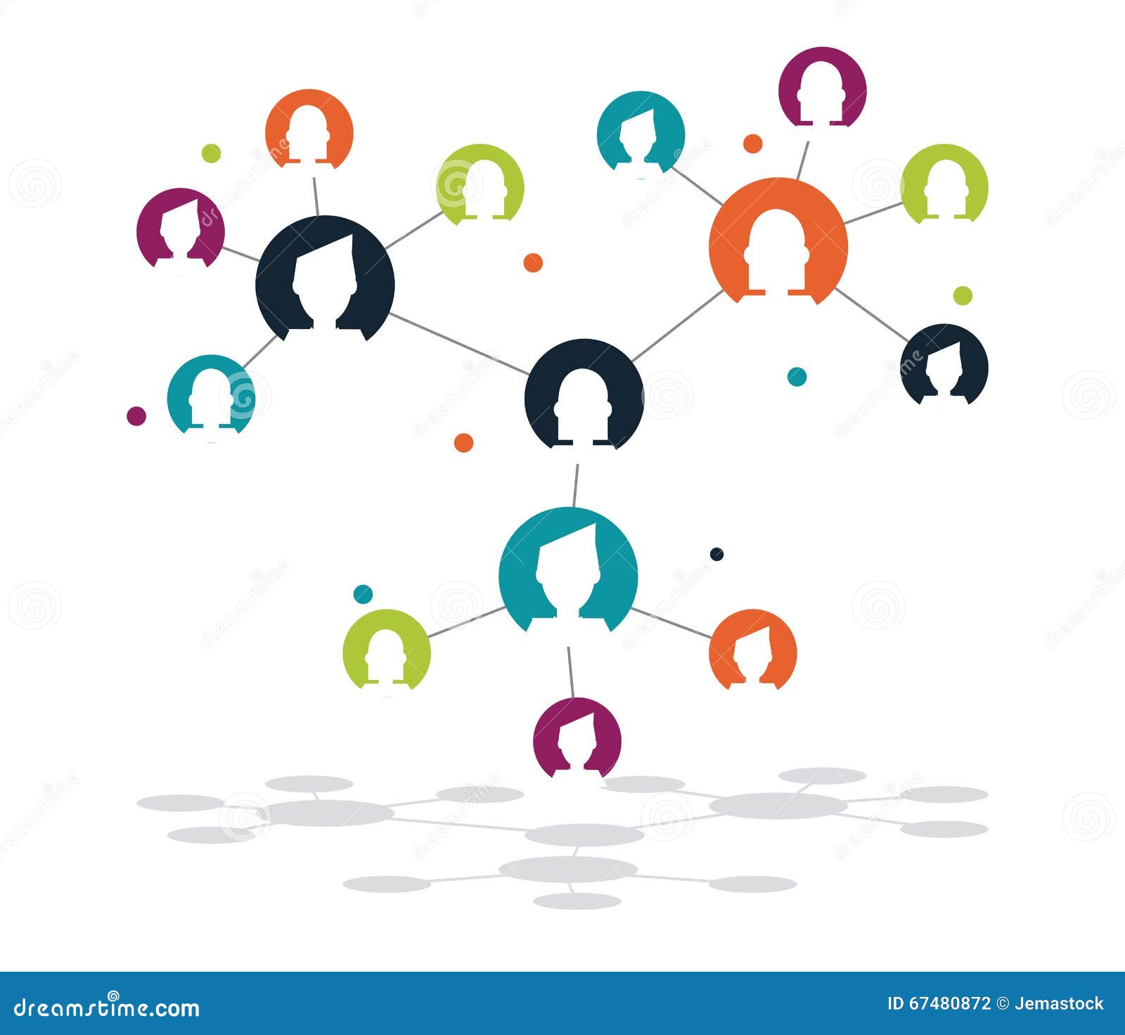 People connected design stock vector. Illustration of human - 67480872