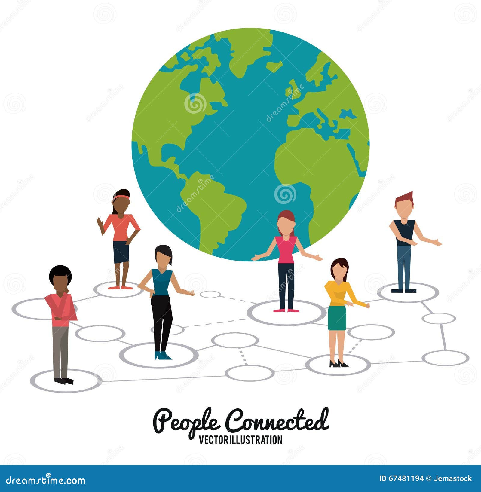 People connected design stock vector. Illustration of communication ...