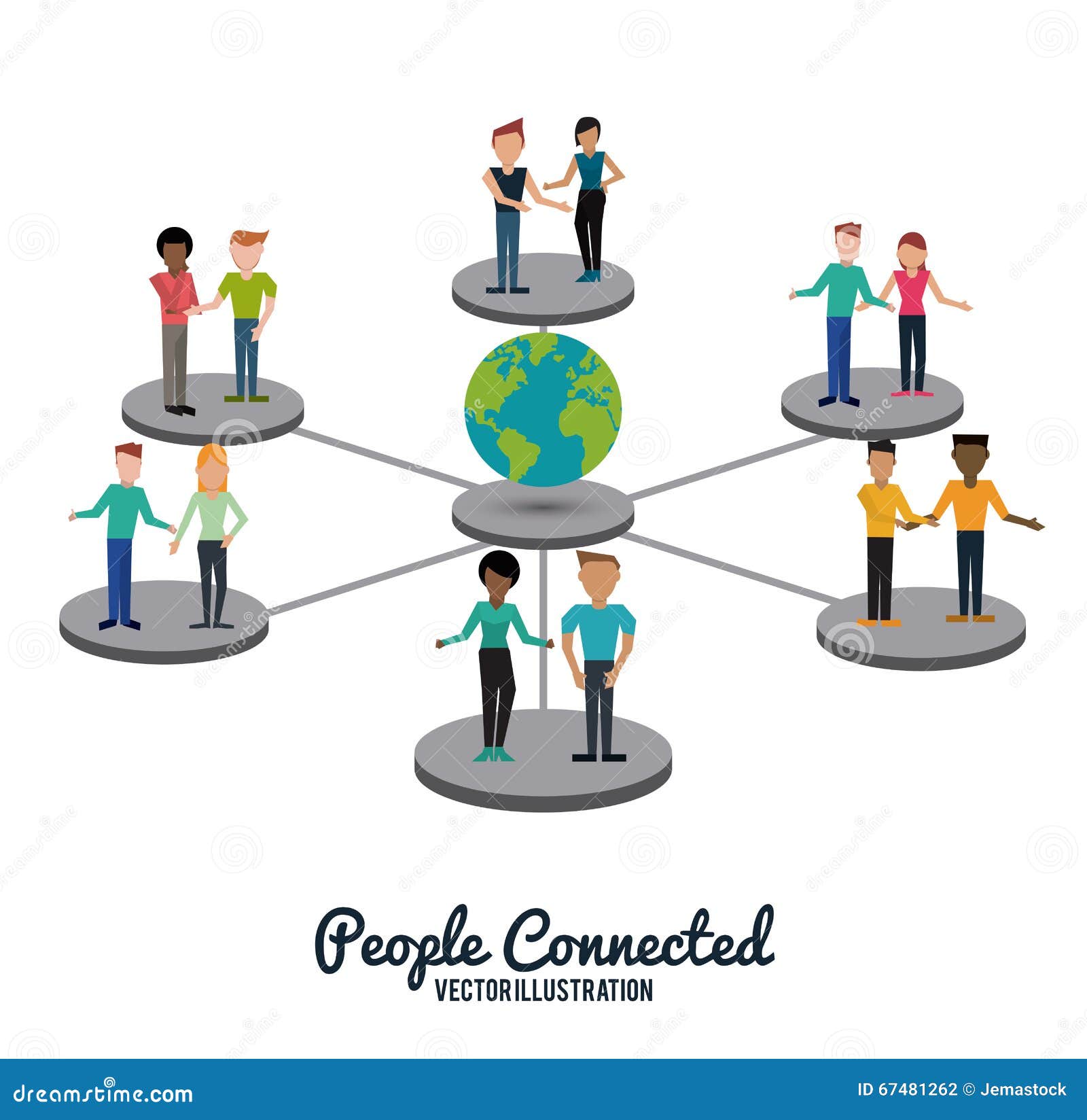 People connected design stock vector. Illustration of simplicity - 67481262