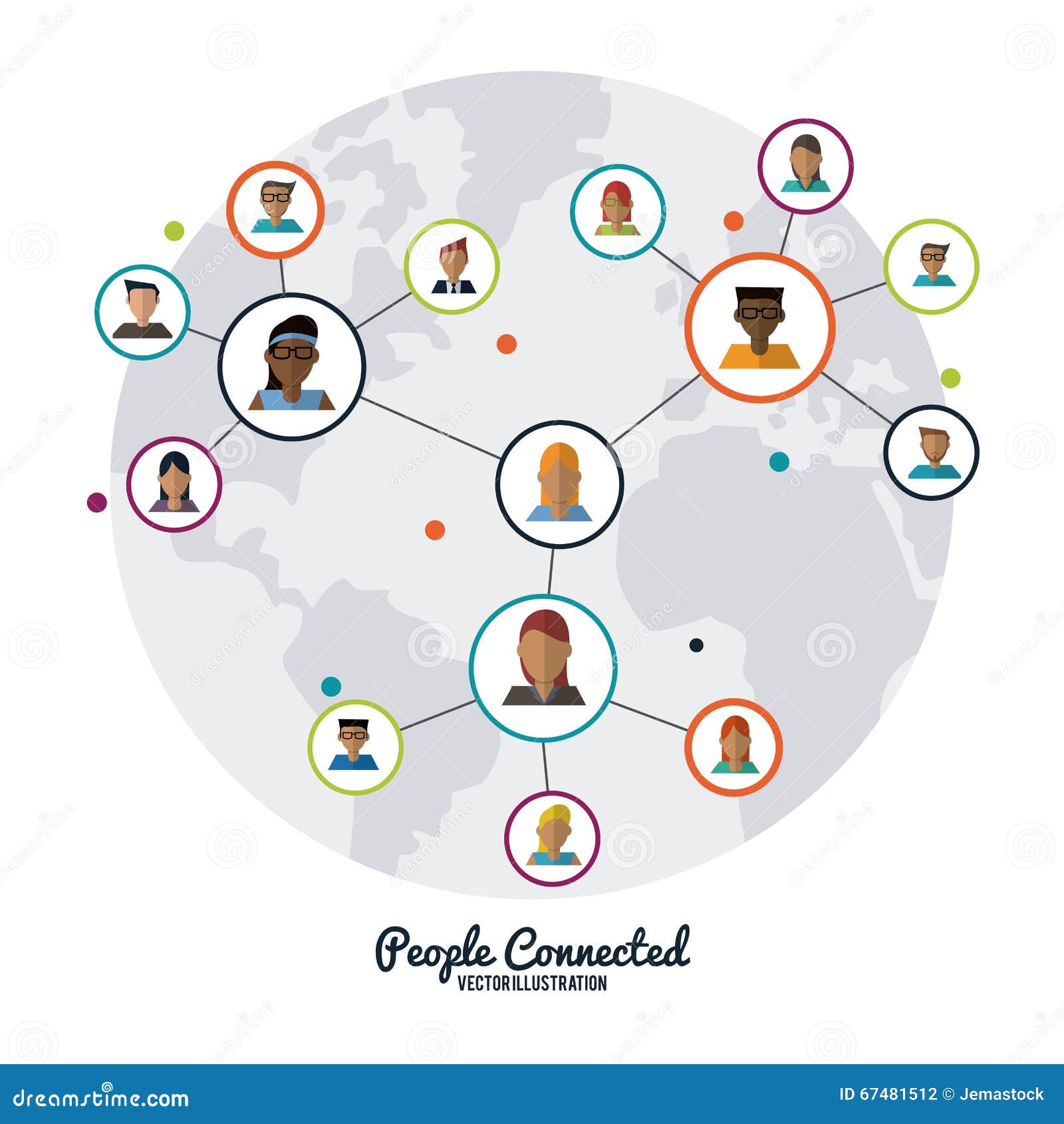 People connected design stock vector. Illustration of element - 67481512