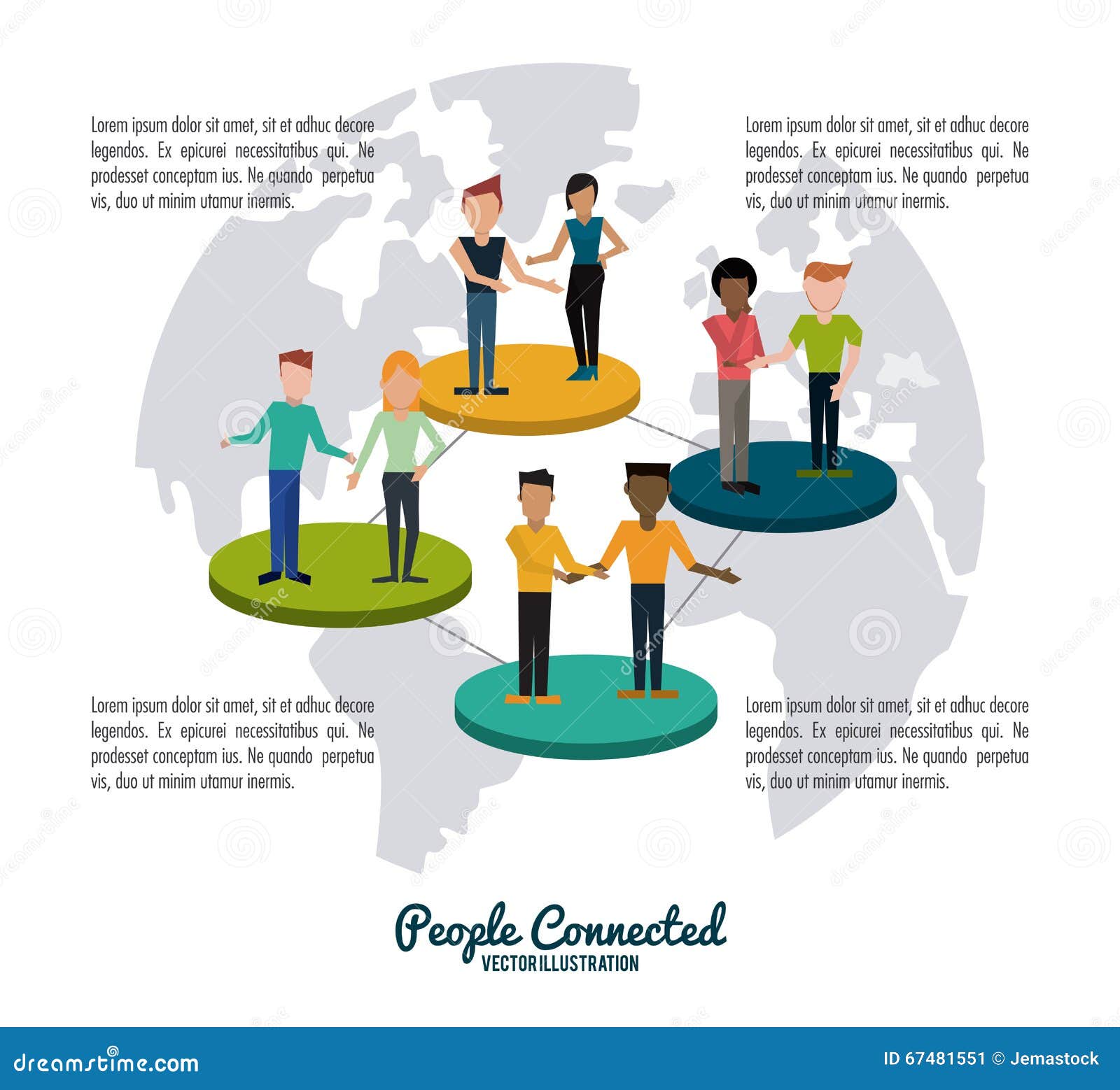 People connected design stock vector. Illustration of symbol - 67481551
