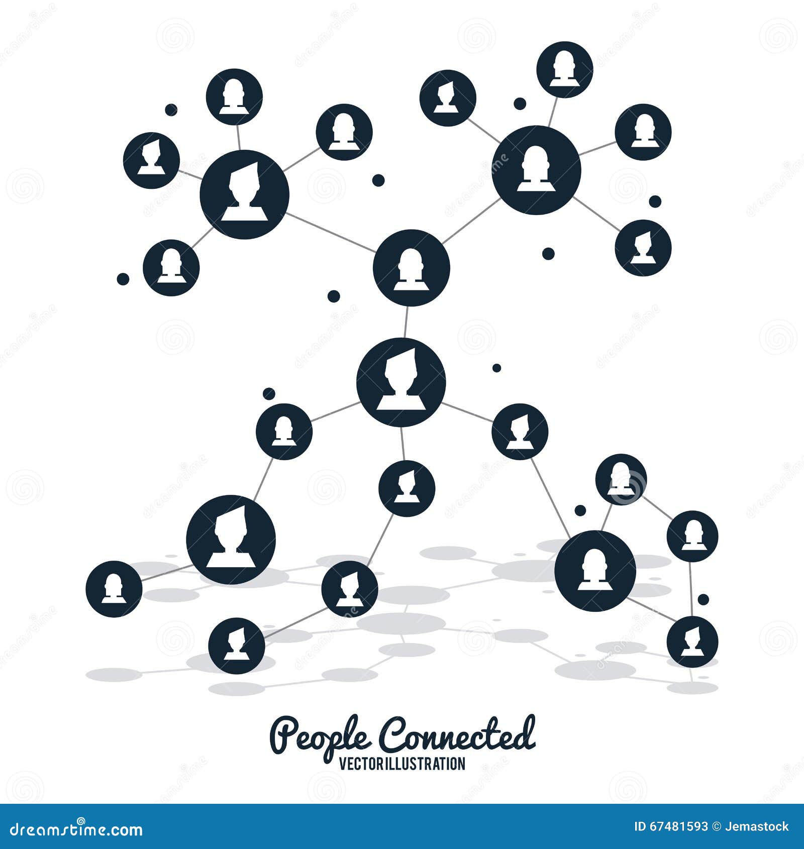 People connected design stock vector. Illustration of human - 67481593